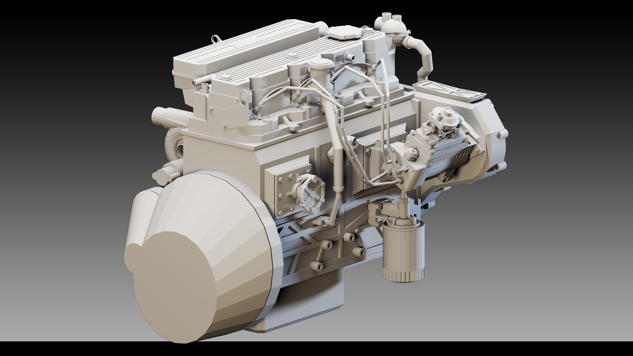 3D model 3 in one-14 Industrial Engines- High detail 3d models VR / AR ...