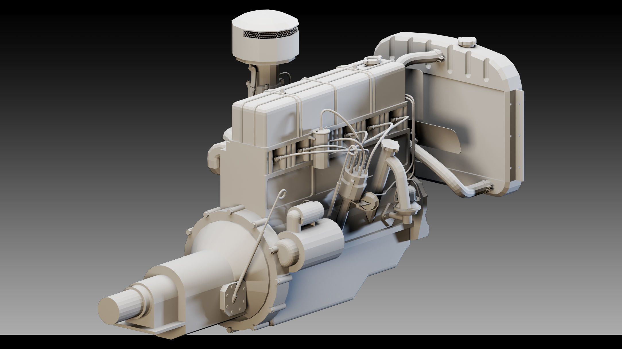 3D model 3 in one-14 Industrial Engines- High detail 3d models VR / AR ...