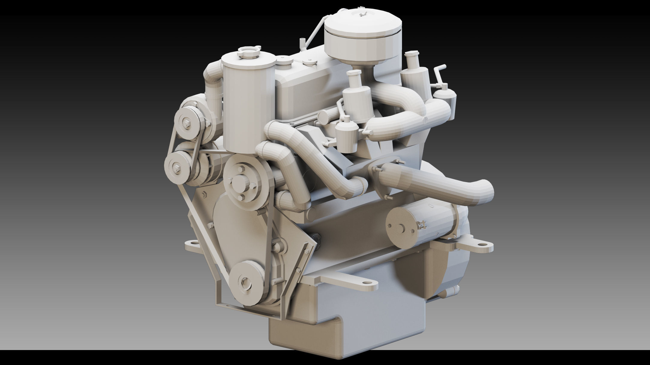 3D model 11 Industrial Engines- High detail 3d models VR / AR / low ...