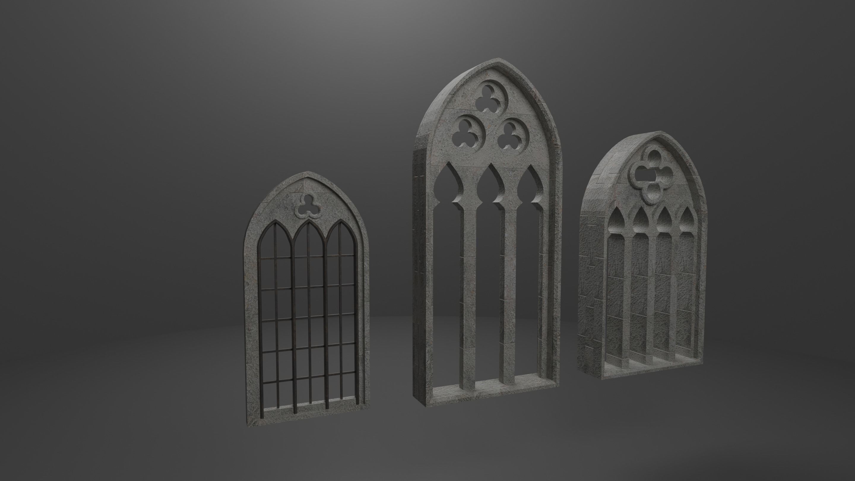Gothic Medieval Window Set 3D model | CGTrader