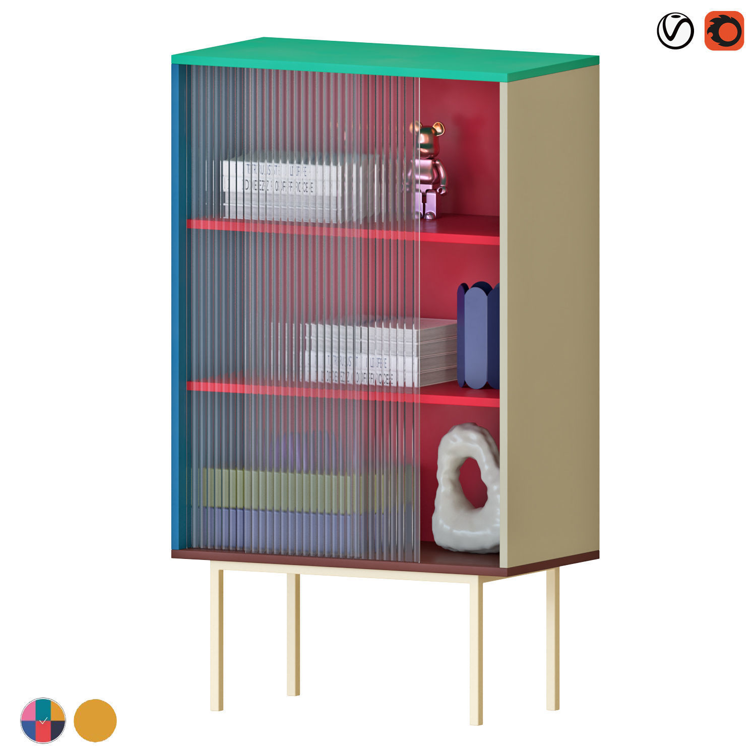 Hay Colour Cabinet Tall 3D model | CGTrader