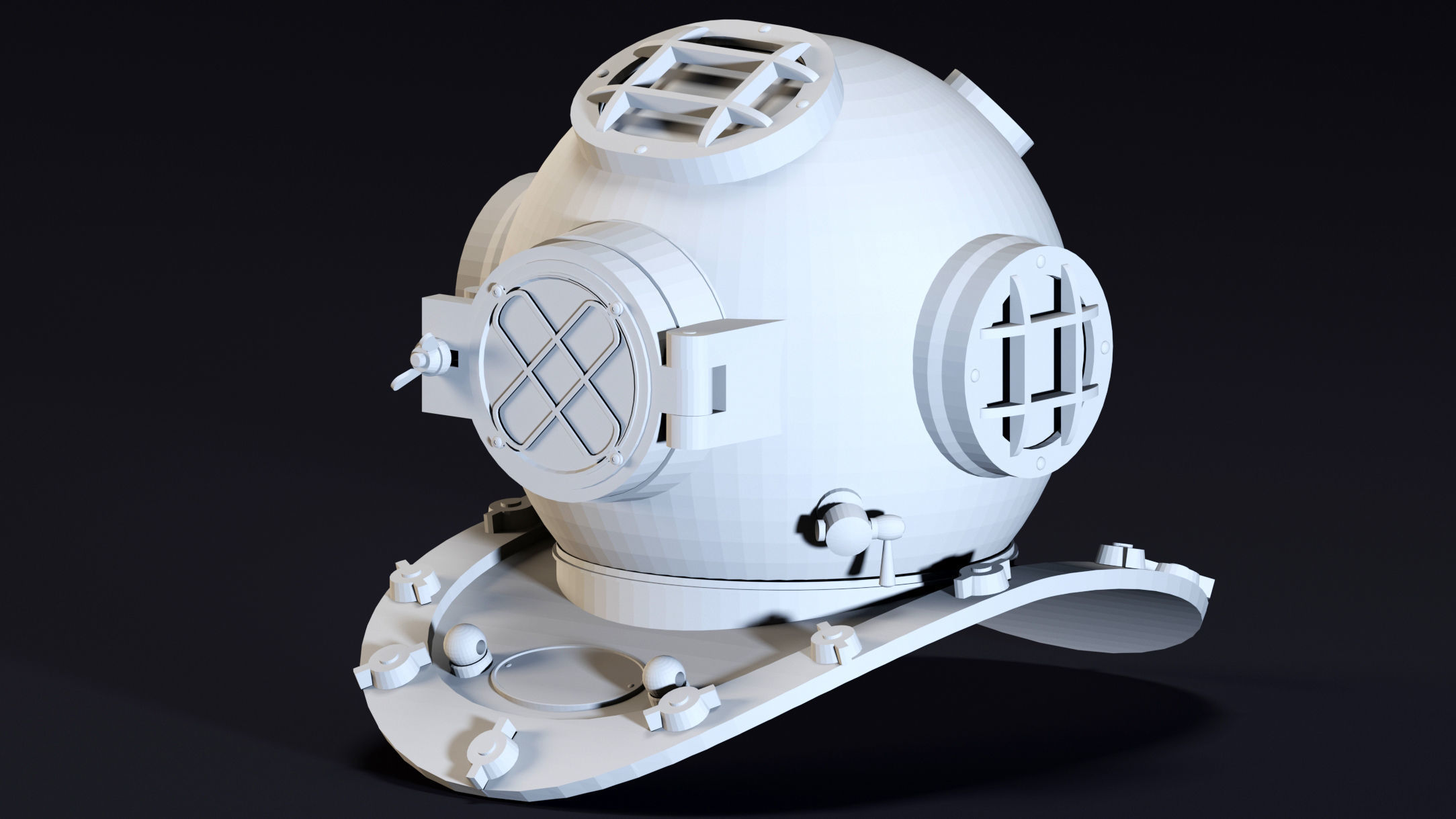 3D model 3 Old Diving Helmets- High detail 3d models VR / AR / low-poly | CGTrader