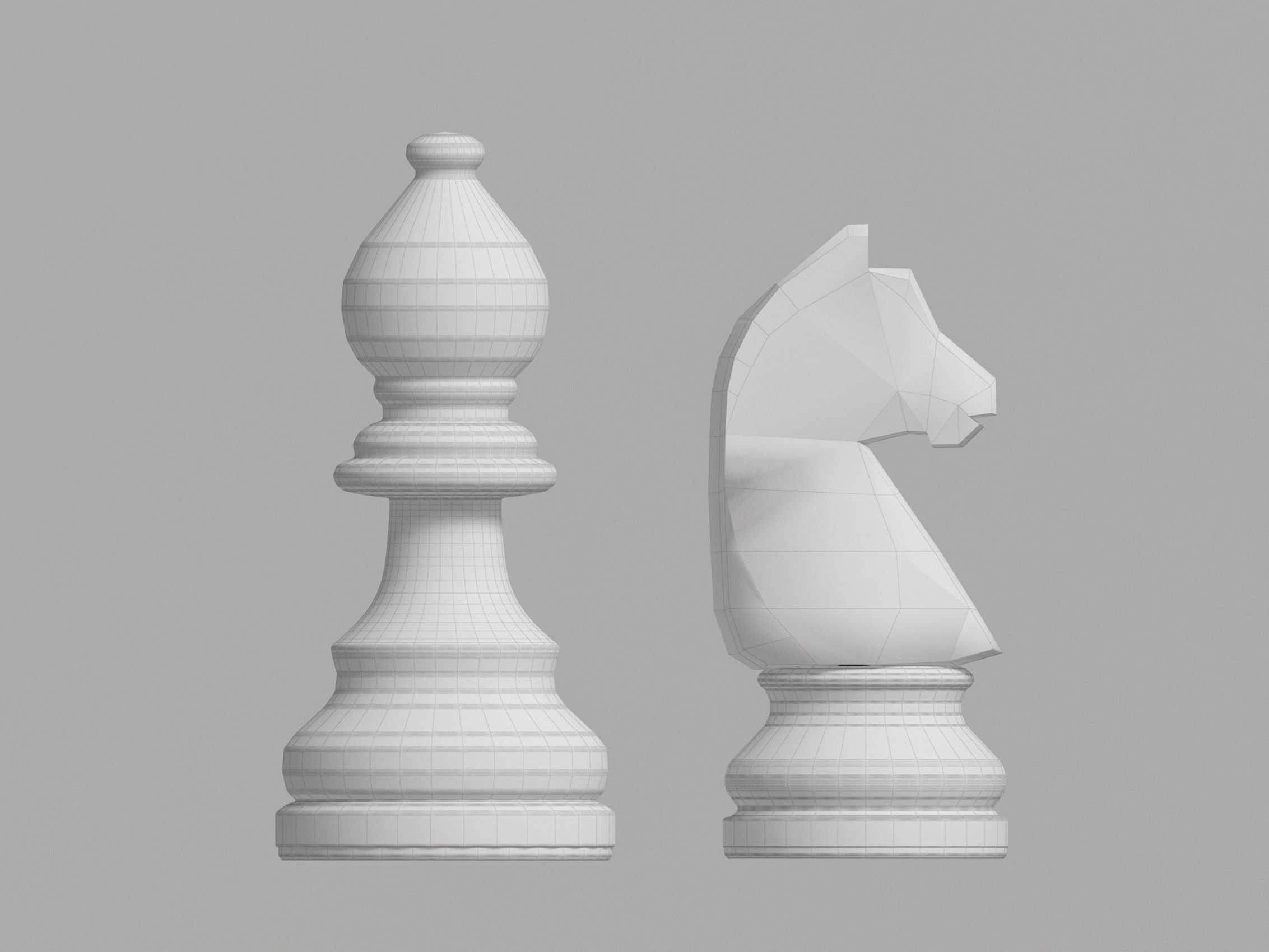 Wooden chess 3D model | CGTrader