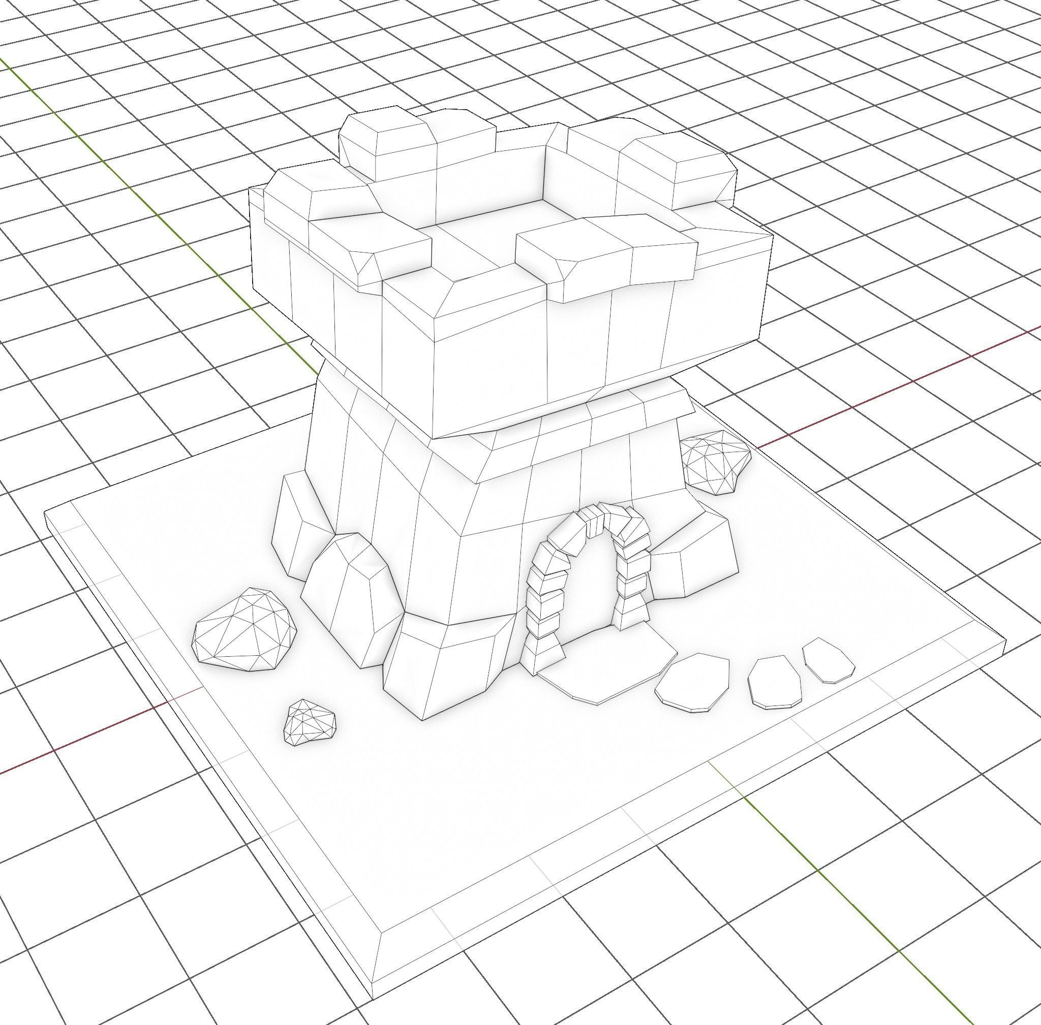 Stylized Low-Poly Castle free VR / AR / low-poly 3D model | CGTrader