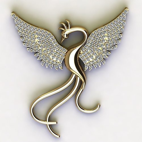 Simurgh Pendant 3D model 3D printable | CGTrader