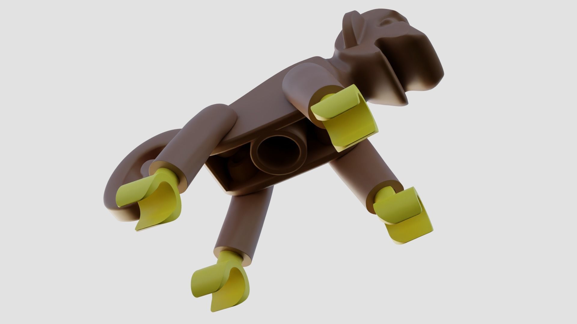 LEGO Monkeyfig 3D model rigged | CGTrader