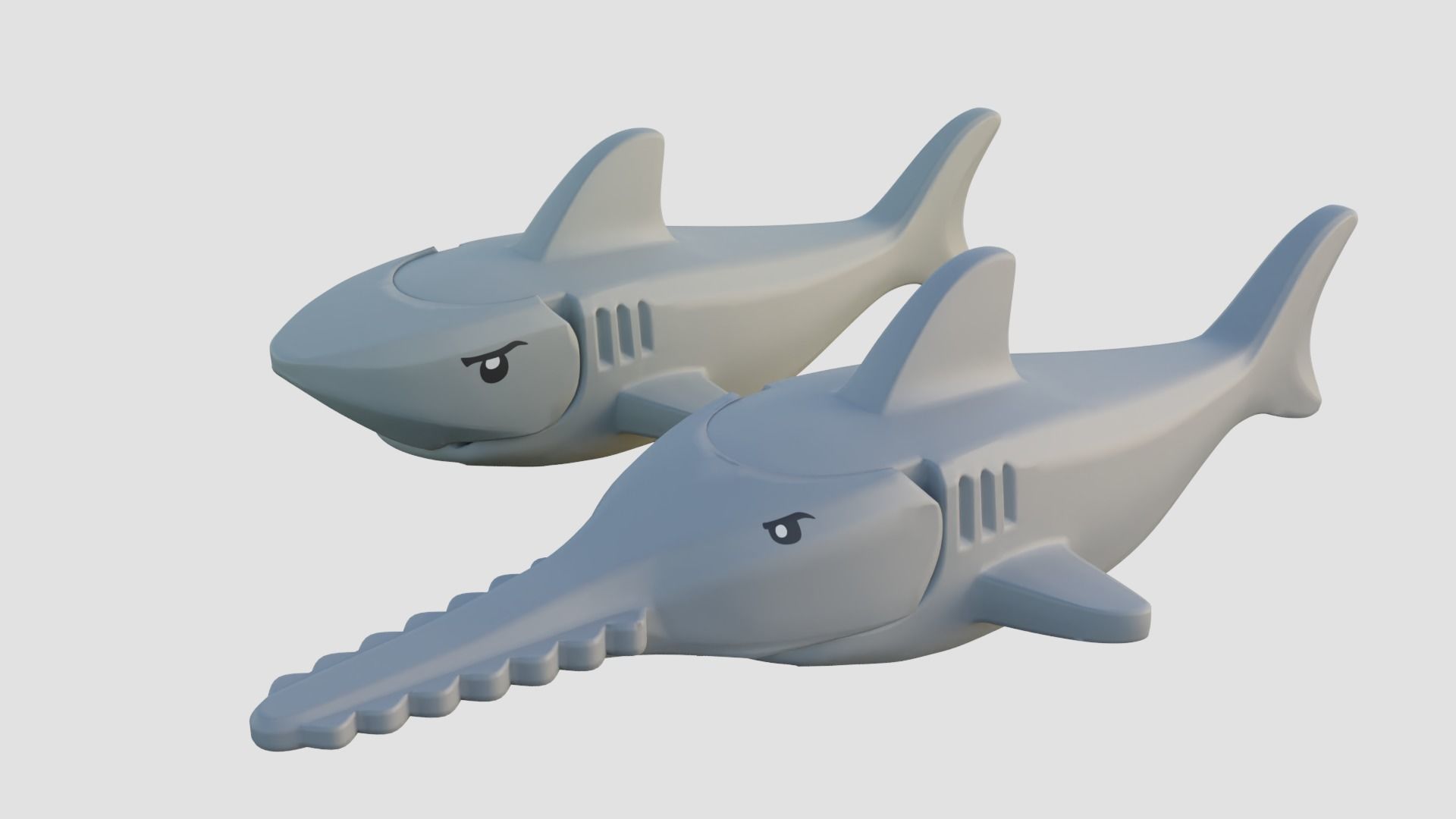 LEGO Sharkfig 3D model rigged | CGTrader