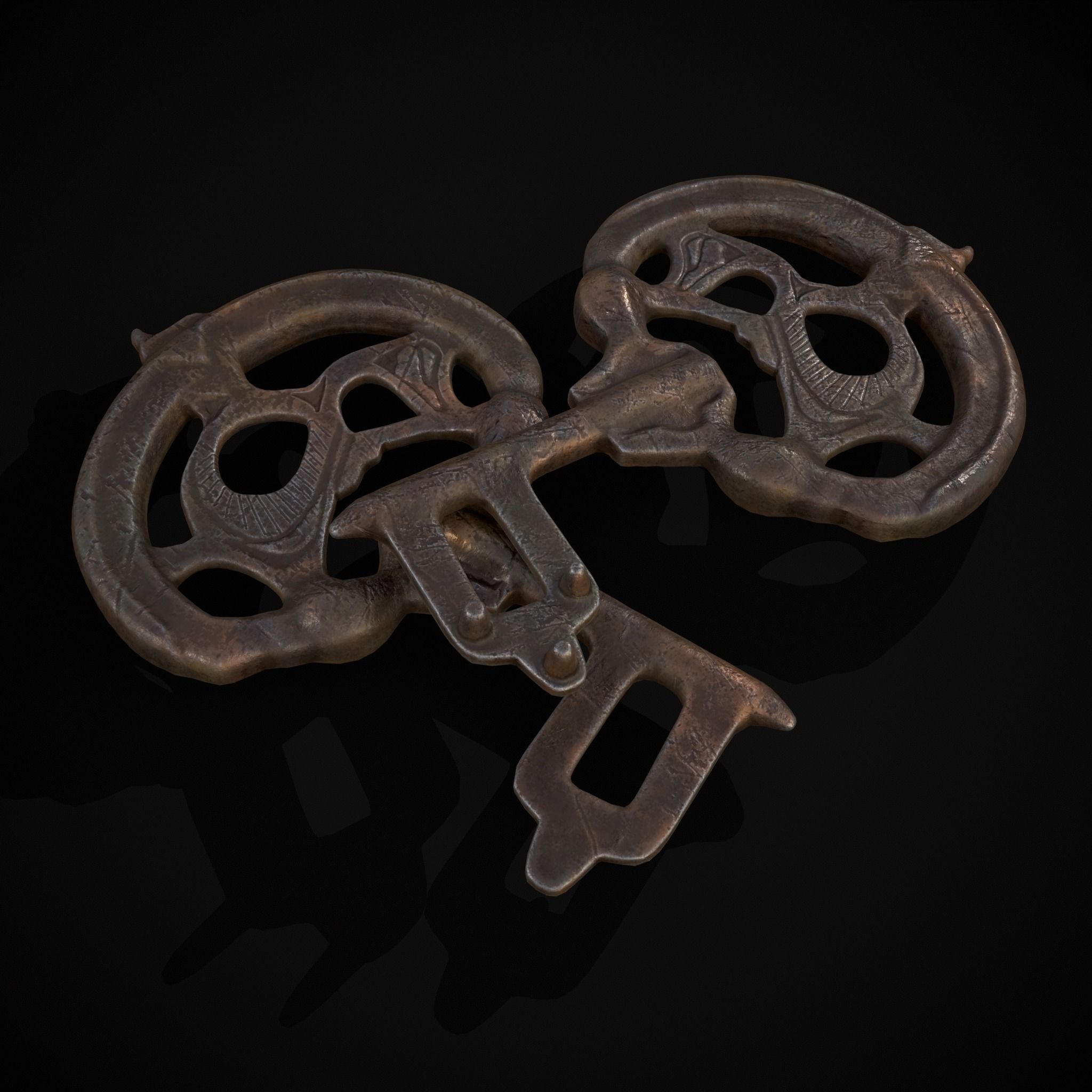 3D model Medieval Rusting Iron Key VR / AR / low-poly | CGTrader