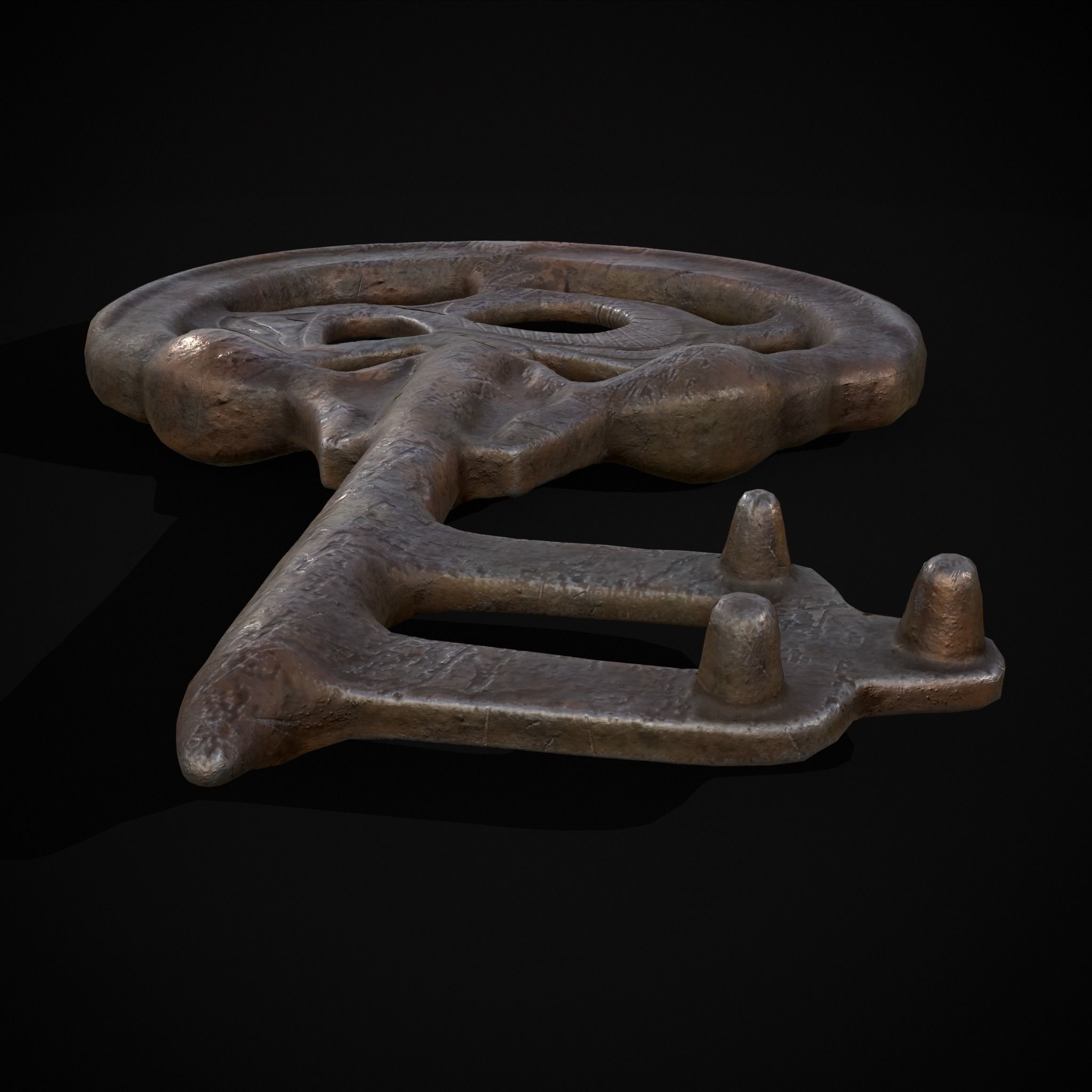 3D model Medieval Rusting Iron Key VR / AR / low-poly | CGTrader