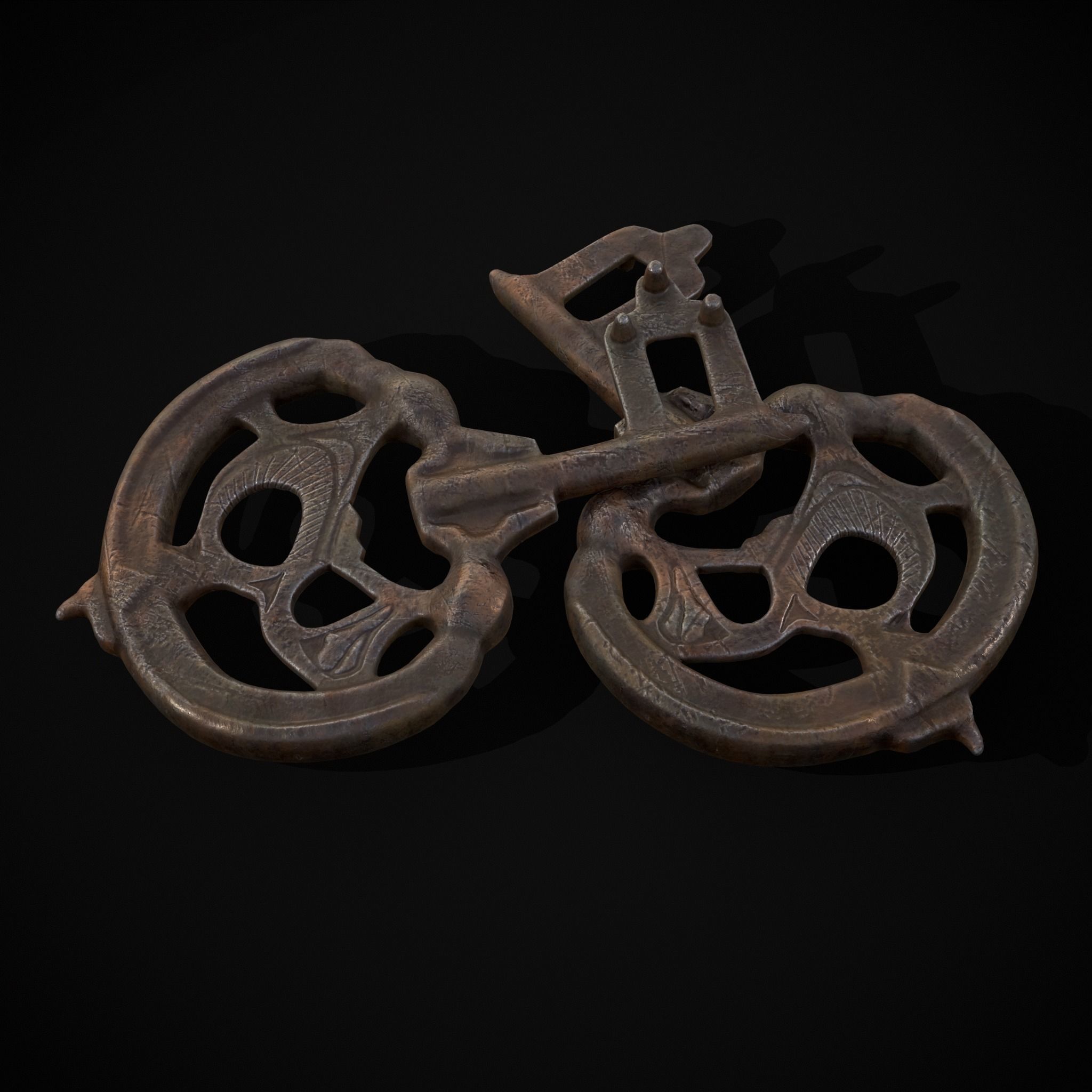 3D model Medieval Rusting Iron Key VR / AR / low-poly | CGTrader