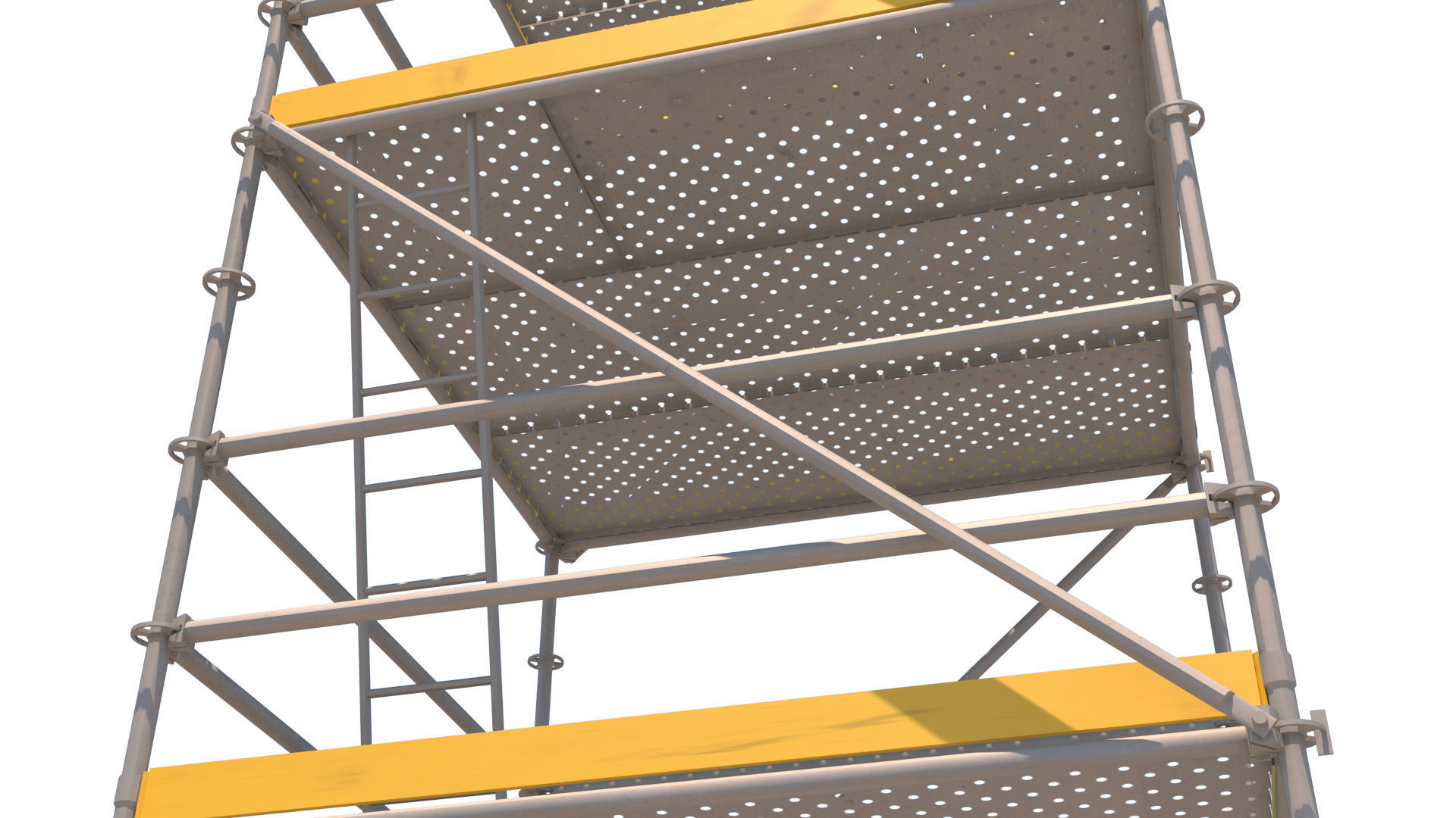 andamio scaffolding tower with three levels 3D model | CGTrader