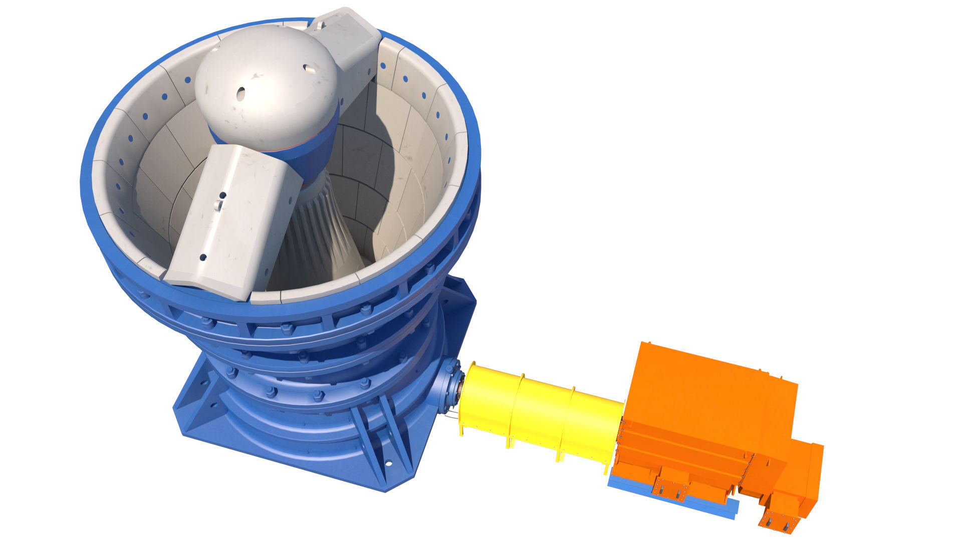 chancadora ball mill 3D model | CGTrader