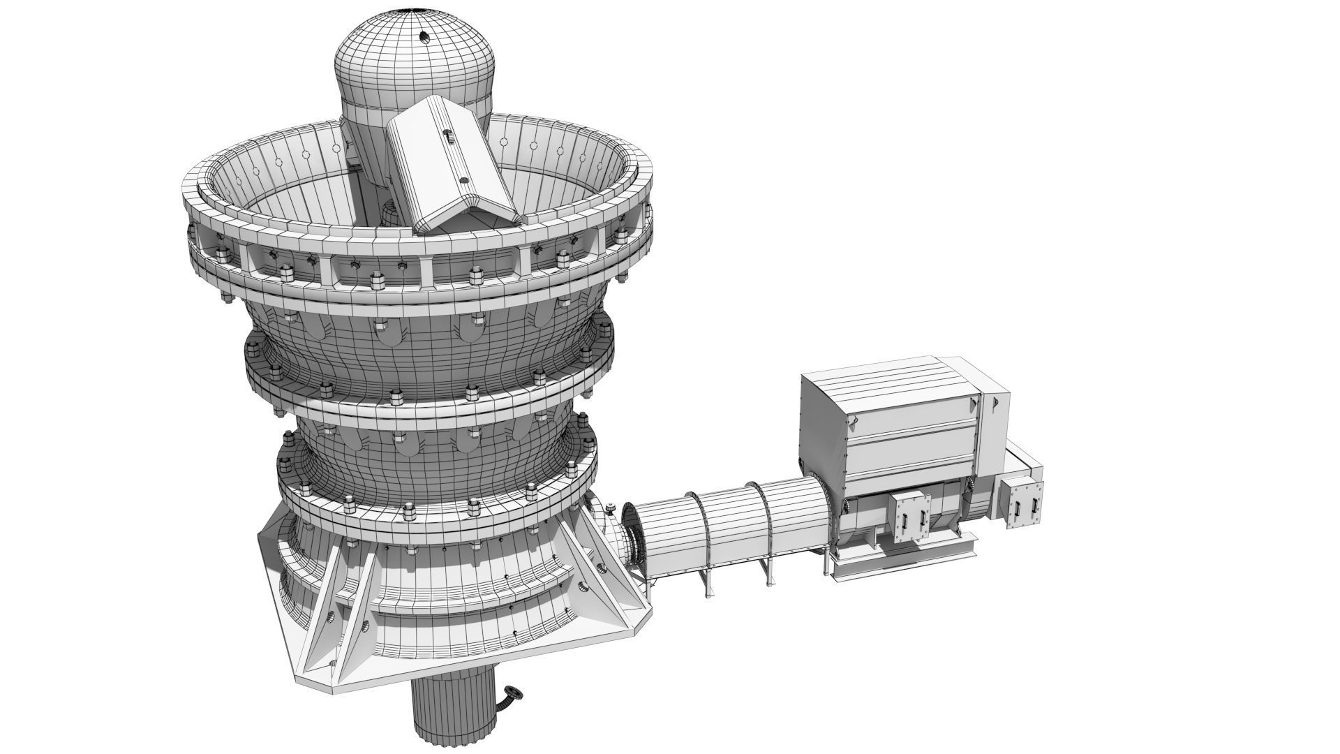 chancadora ball mill 3D model | CGTrader