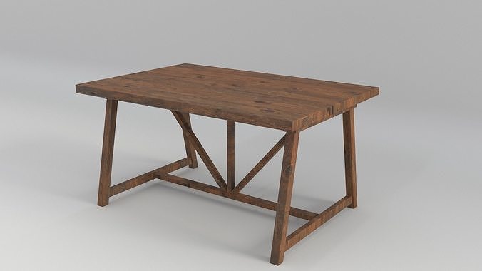 Wood table Brown 3D model | CGTrader