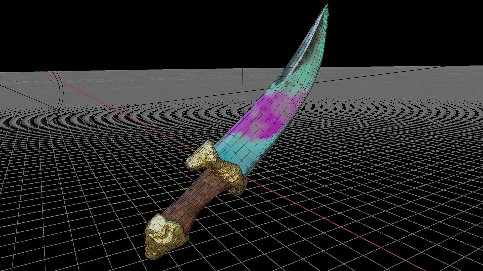 stylized knife game-ready low-poly free VR / AR / low-poly 3D model ...