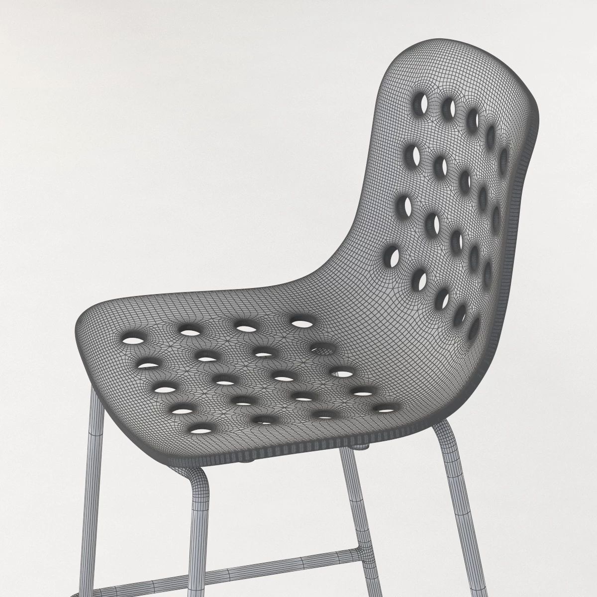 Kubikoff Holi Plastic Chair by Simone Viola 3D model | CGTrader