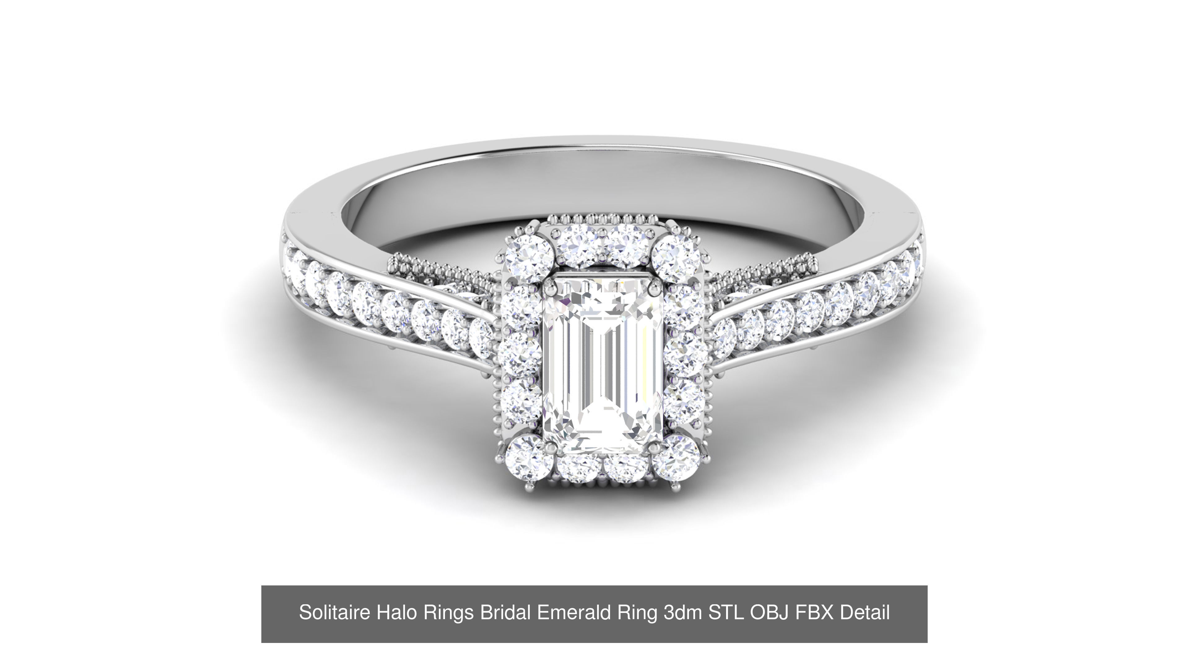 13 Solitaire Wedding Engagement Emerald Bridal Rings Collection | CGTrader