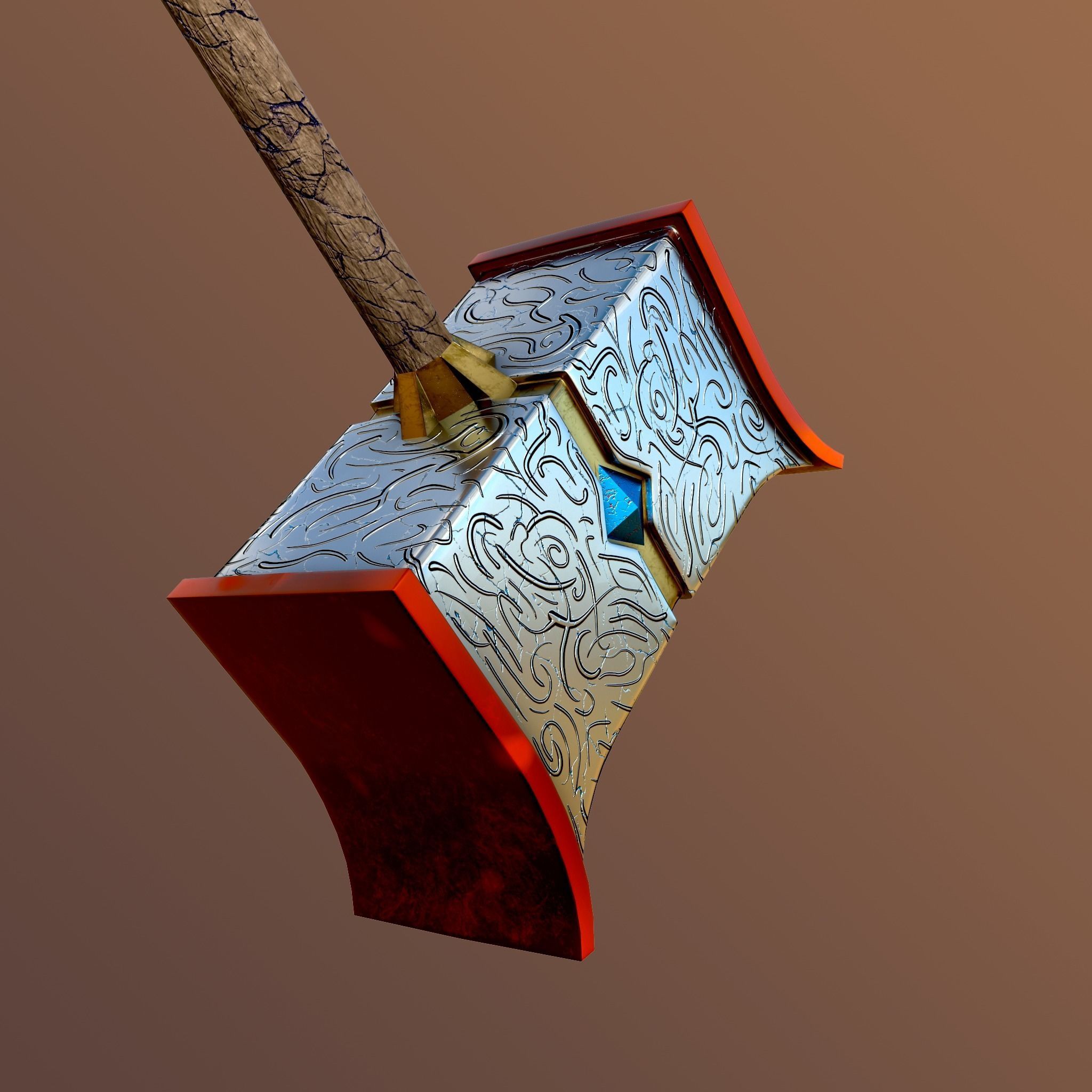3D model Two-Handed Hammer VR / AR / low-poly | CGTrader