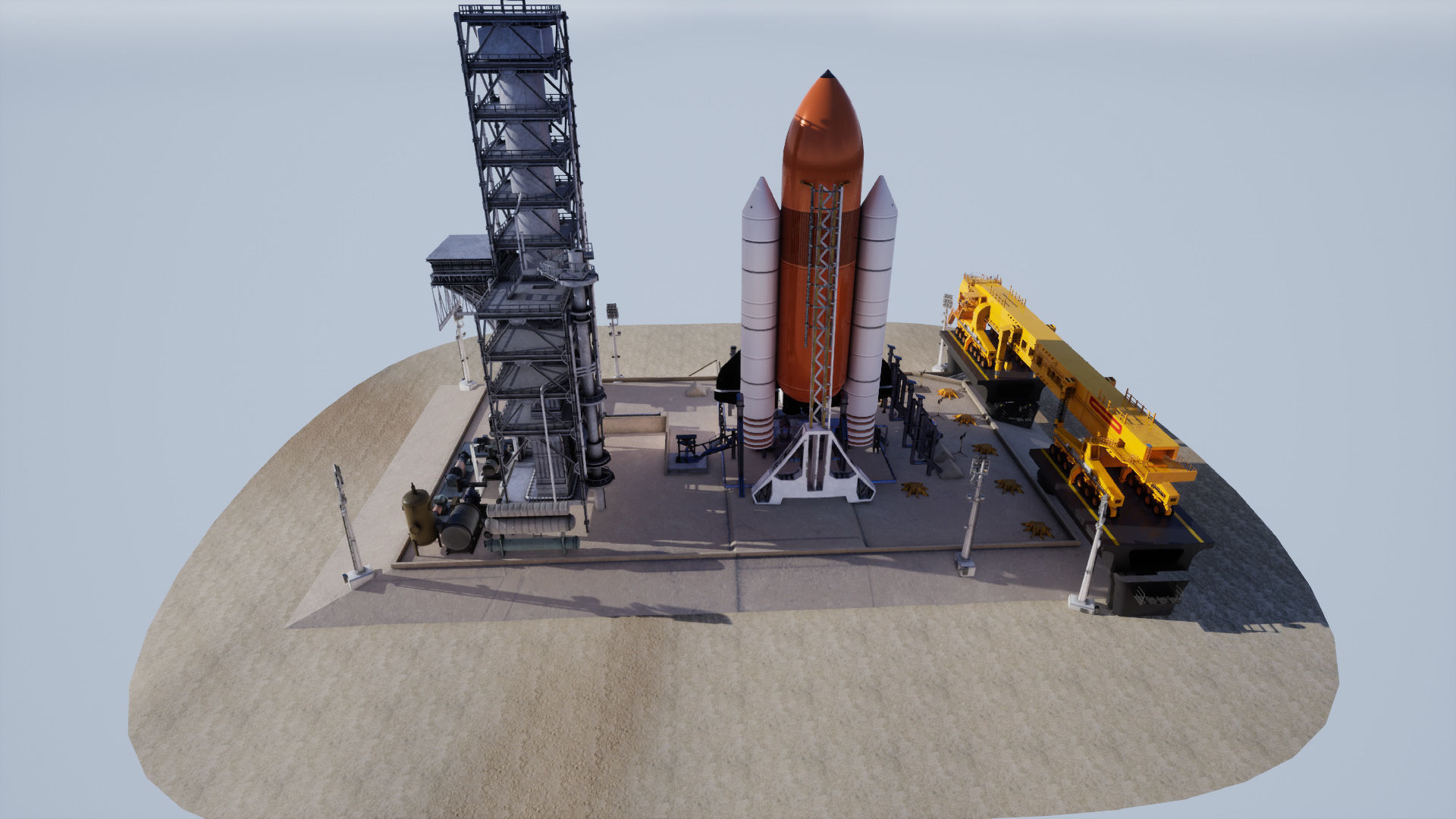 3D model Space Shuttle Launch Realistic Environment VR / AR / low-poly ...