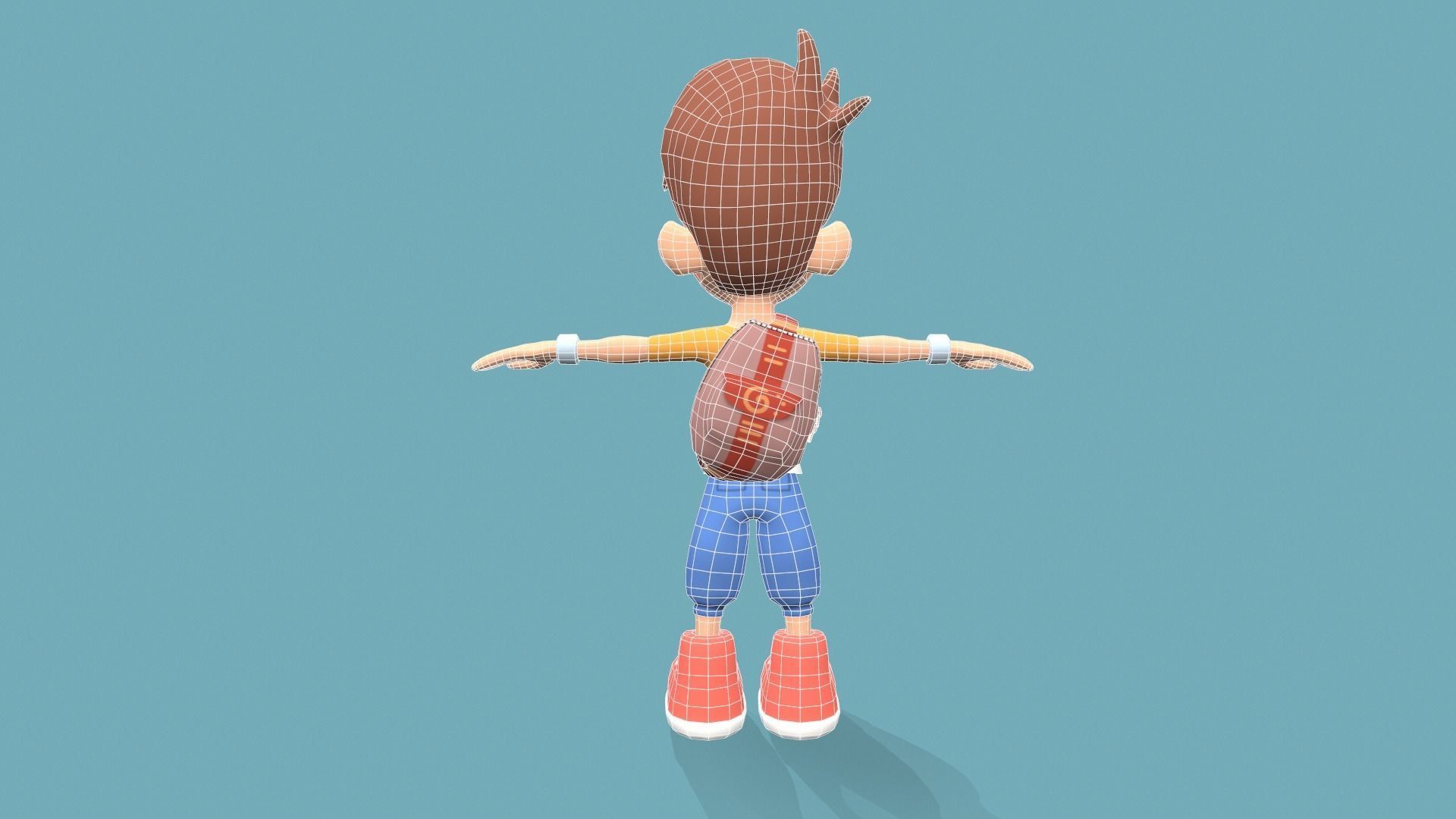 3D model Boy Low Poly 3D model PBR and Hand paint VR / AR / low-poly ...