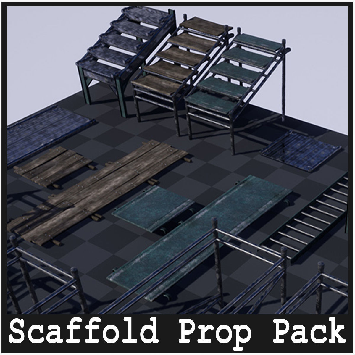 3D model Scaffold Pack Prop Package VR / AR / low-poly | CGTrader