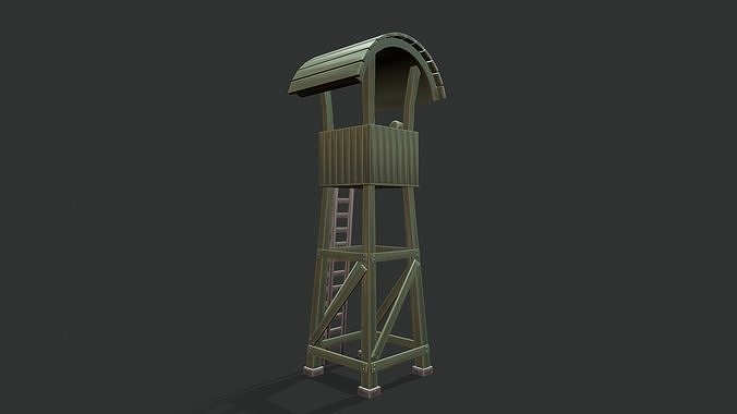 3D model Watchtower - Tutorial Included VR / AR / low-poly | CGTrader