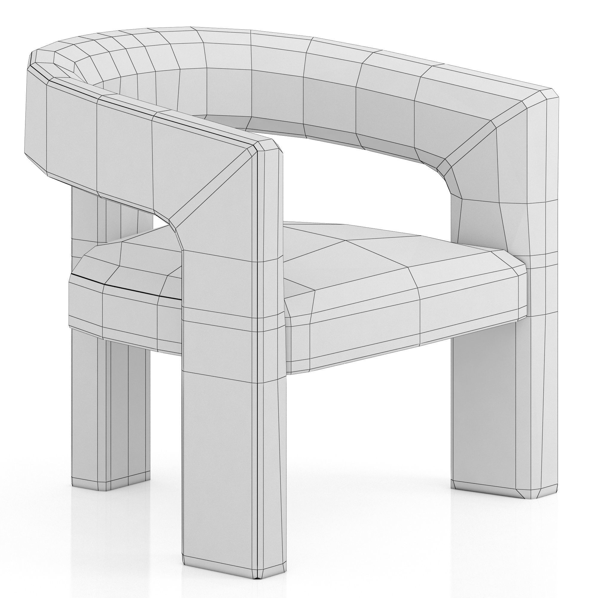 Restoration Hardware Ines Open-Back Chair 3D model | CGTrader