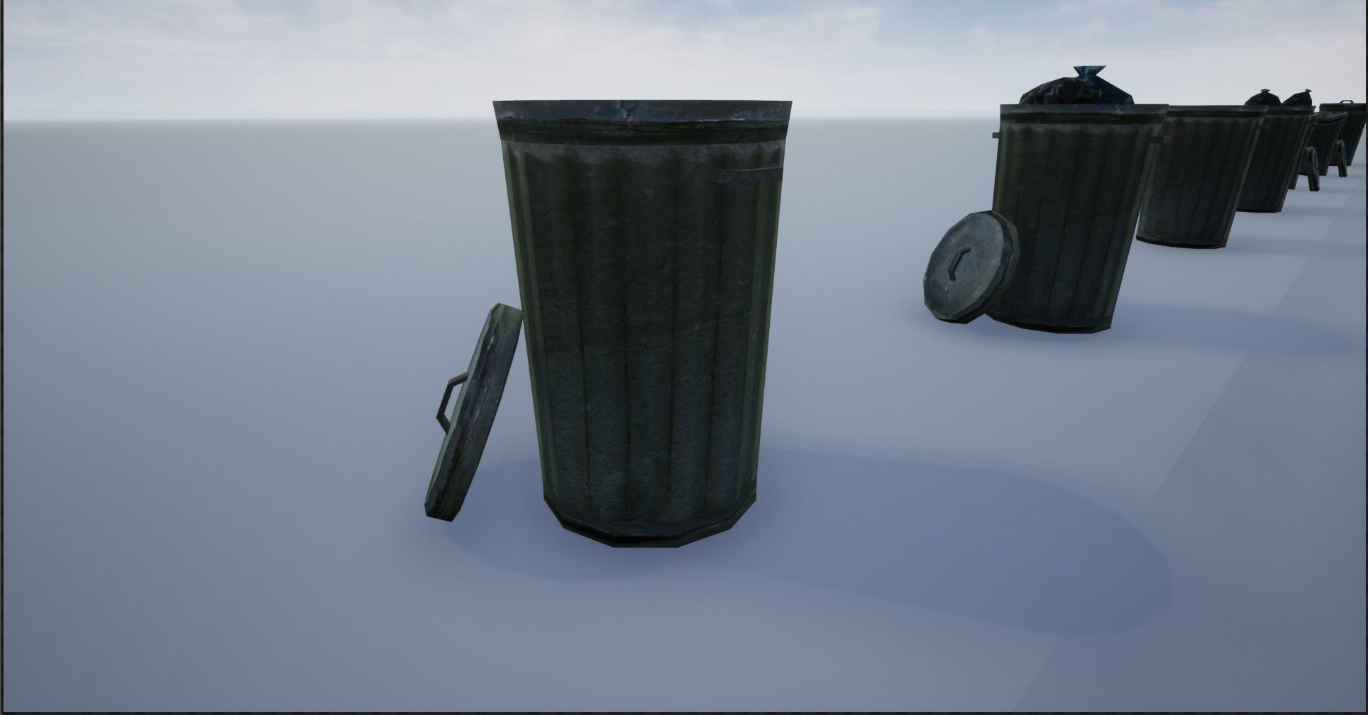 3D model Lowpoly Trash Bins and Trash Bags VR / AR / low-poly | CGTrader
