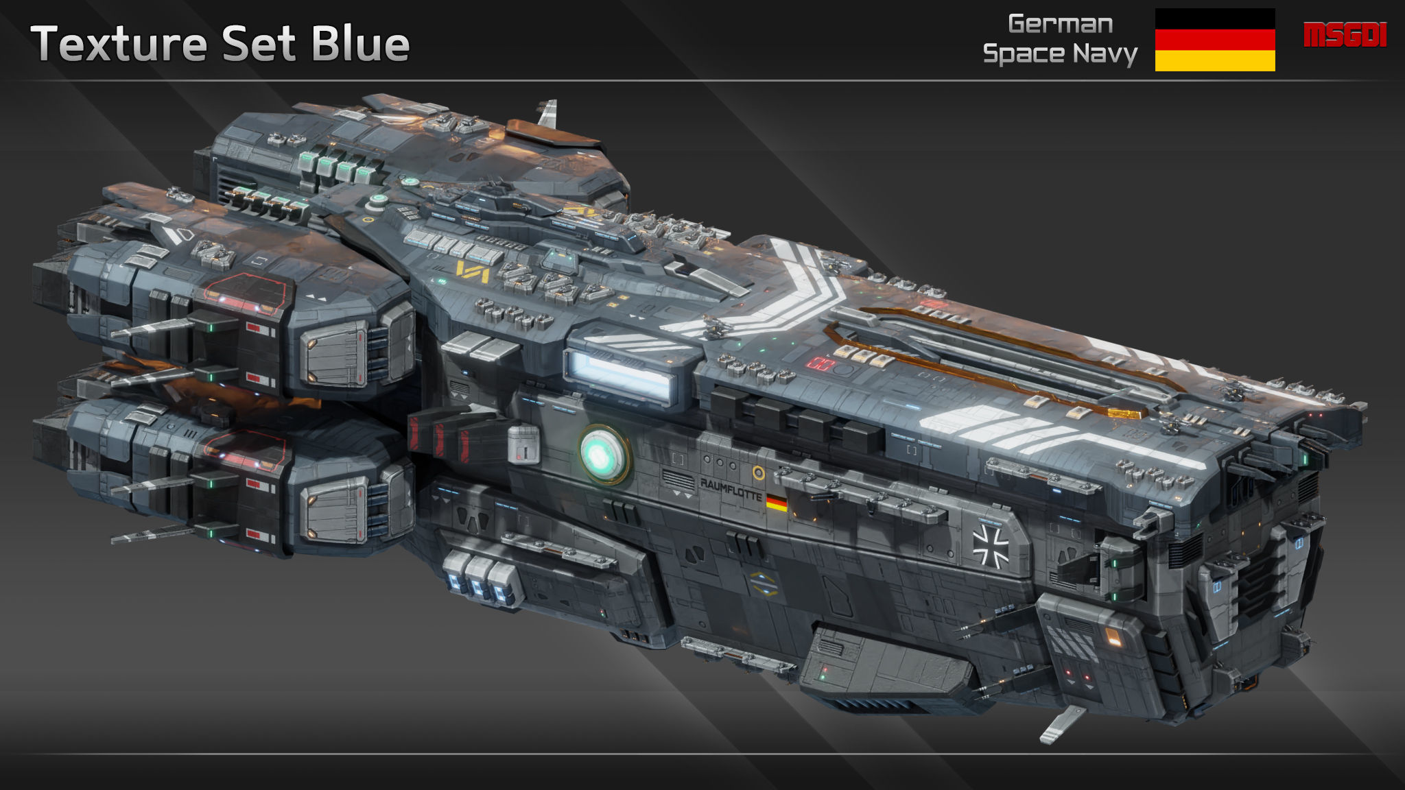 GSN German Dreadnought Spaceship Collection | CGTrader