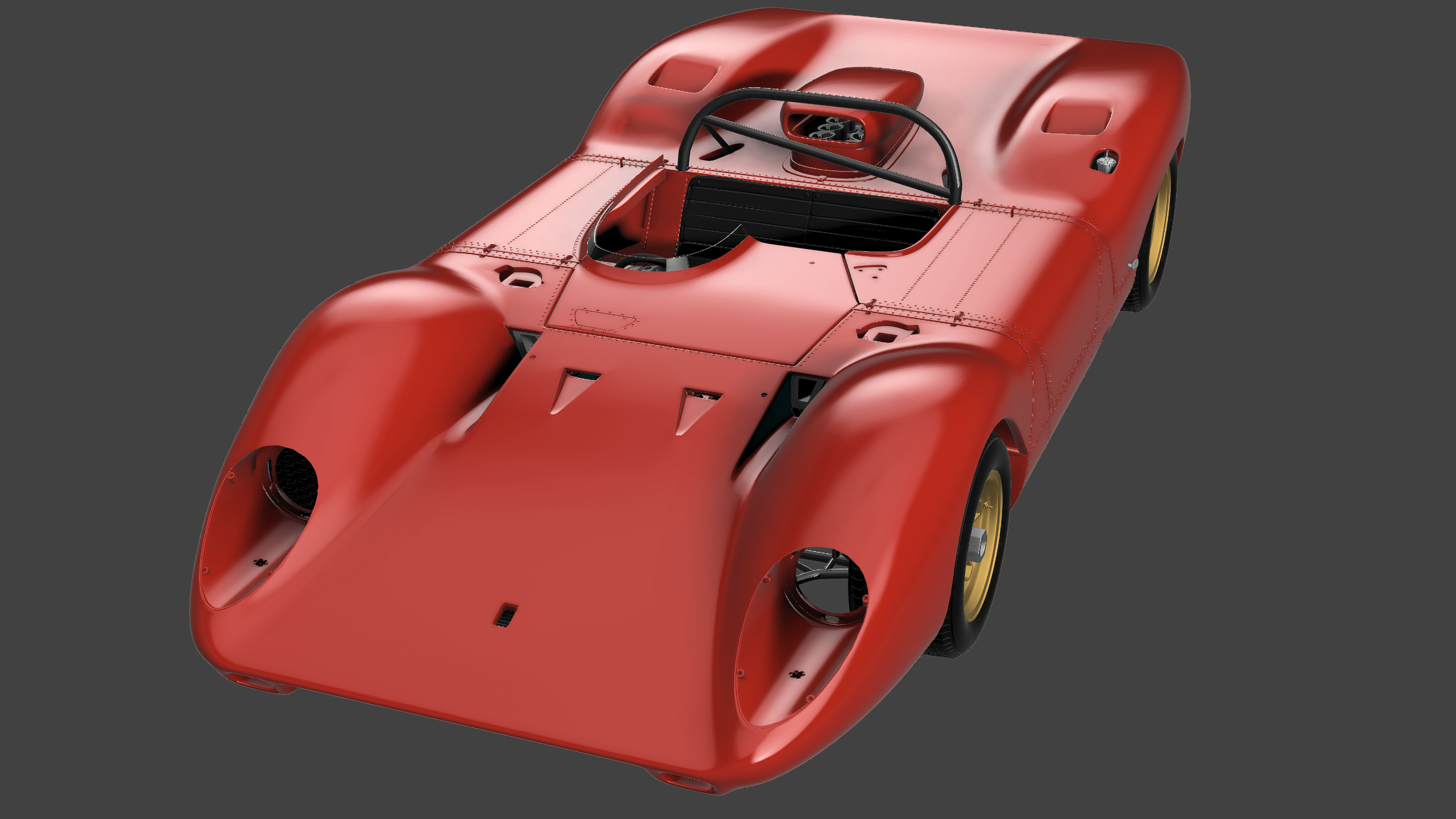Ferrari 312P Spyder Modern - Car Kit 3D model 3D printable | CGTrader