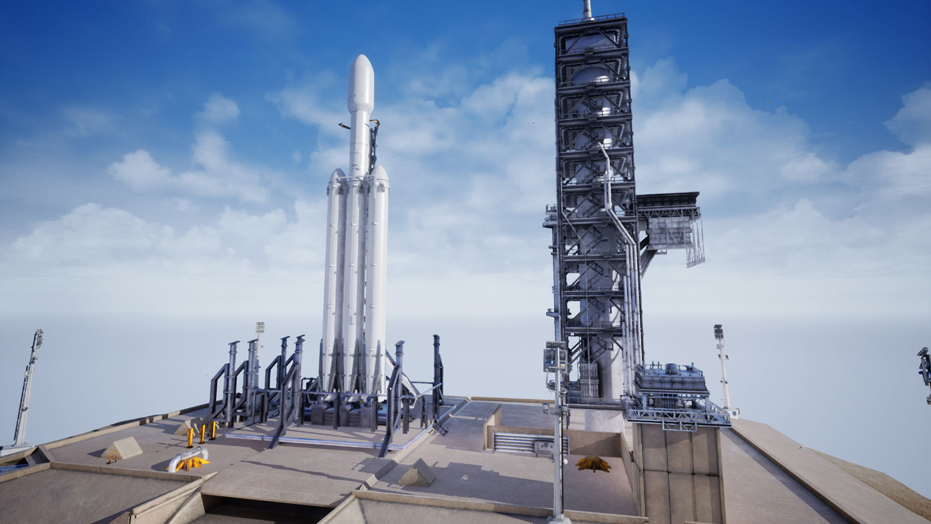3D model Rocket Launch Pad And Interior Modular Environment VR / AR ...