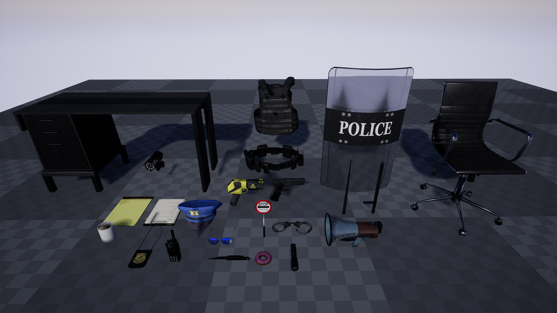 3D model Police Props 23 Assets VR / AR / low-poly | CGTrader