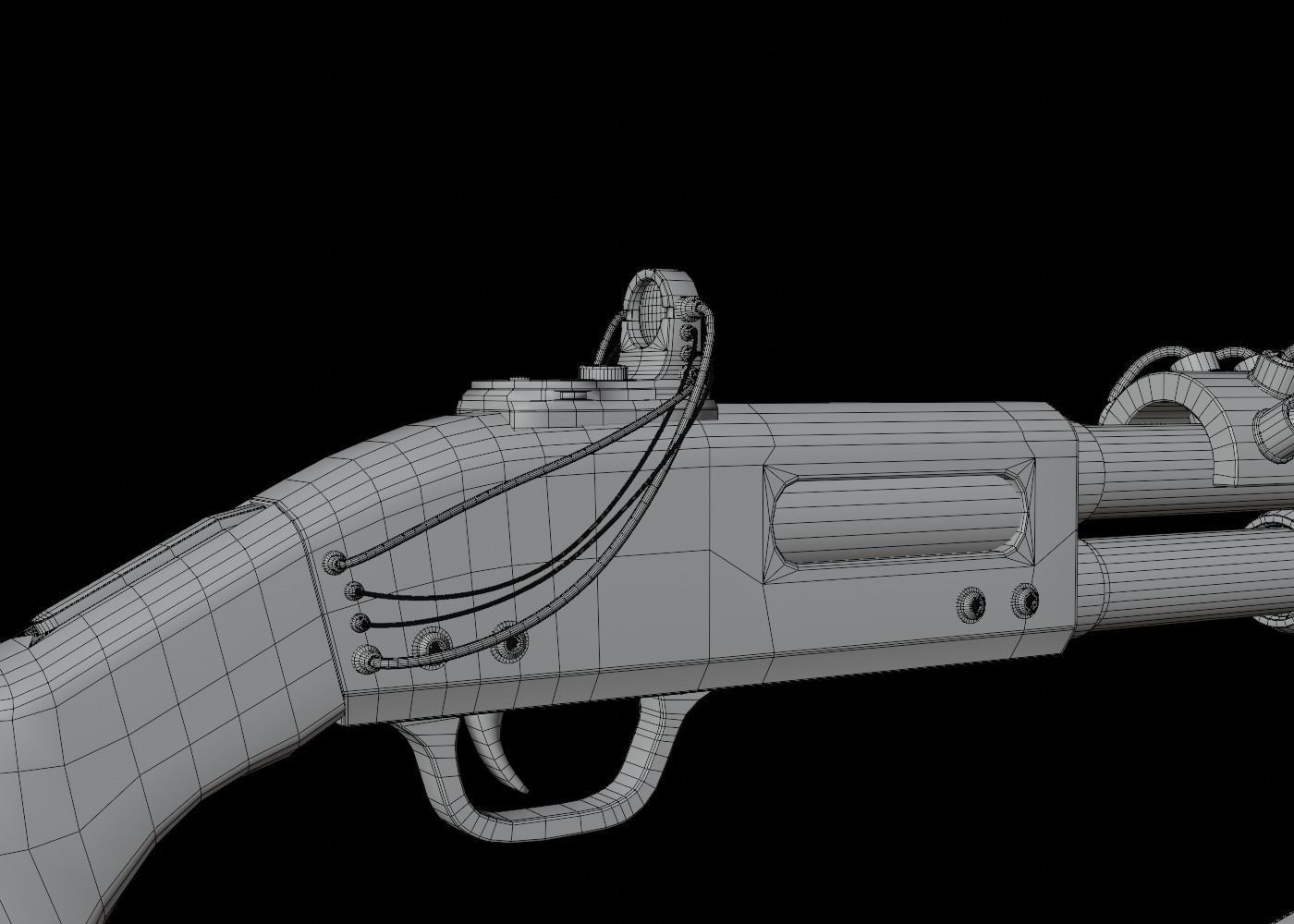 3D model Rail Shotgun VR / AR / low-poly | CGTrader