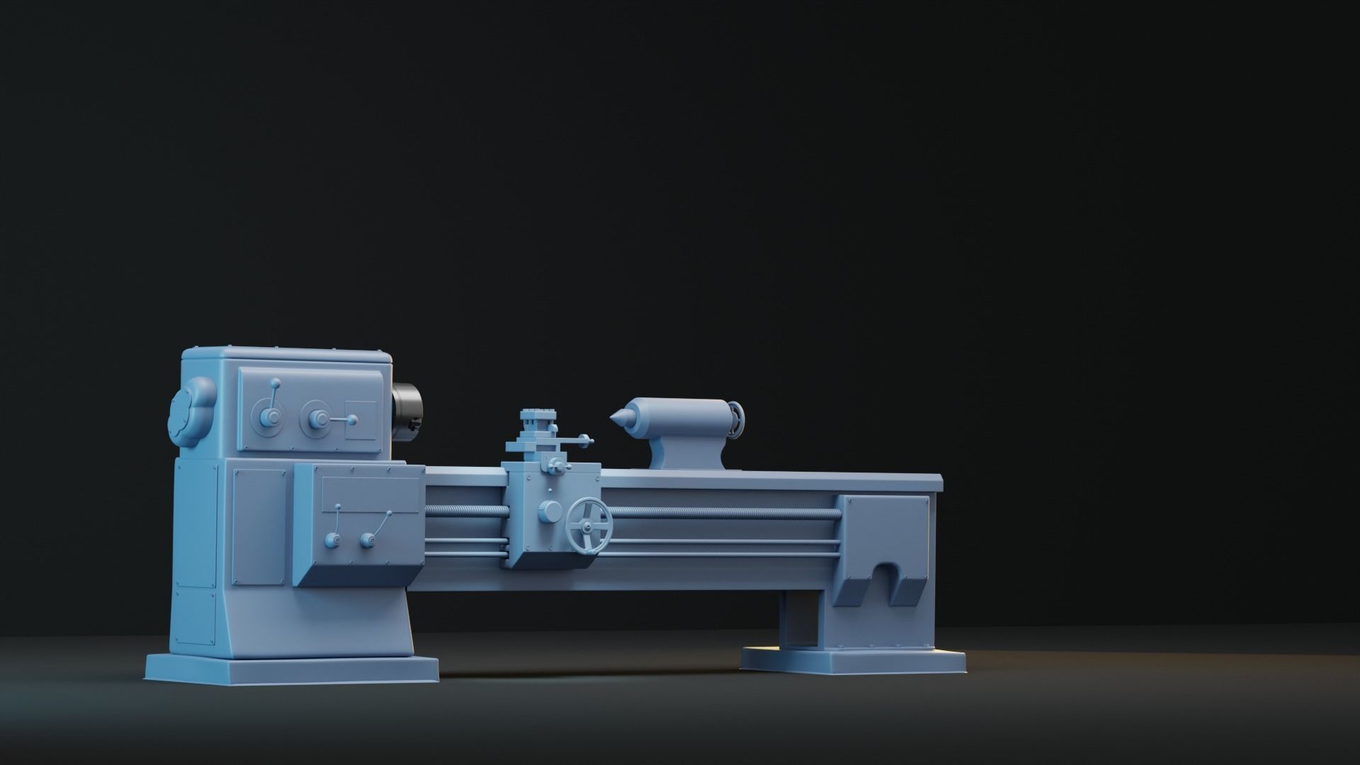 Old Lathe Machine free 3D model 3D printable | CGTrader
