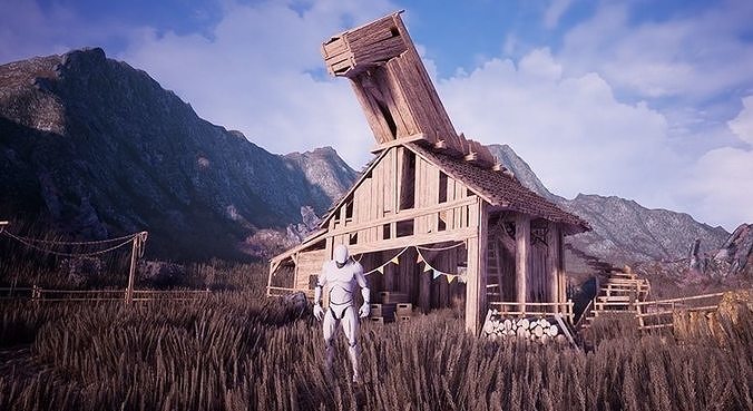 3D model Modular Stables Environment 100 Assets VR / AR / low-poly ...