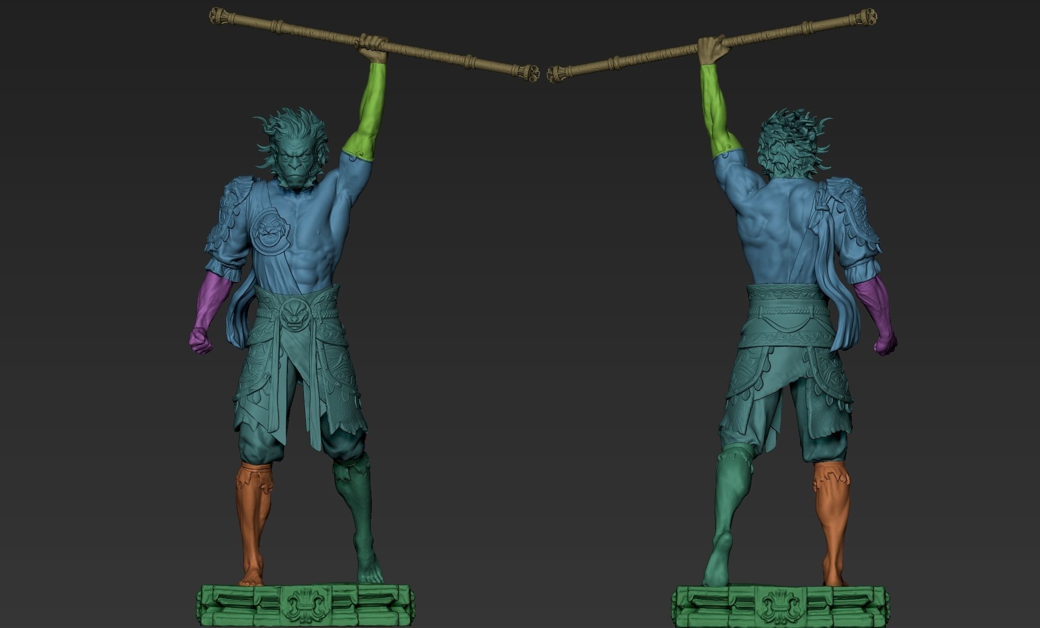 Monkey King 3D model 3D printable | CGTrader