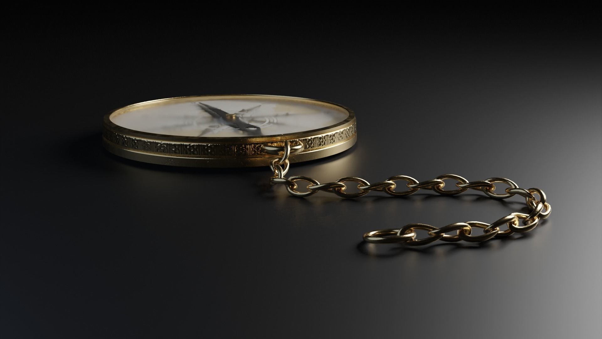 3D model Gravered Golden Compass VR / AR / low-poly | CGTrader