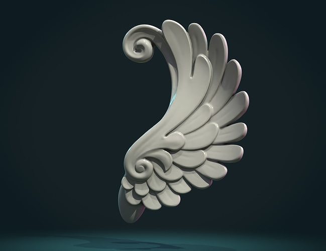 Stylized Wing 3D model 3D printable | CGTrader