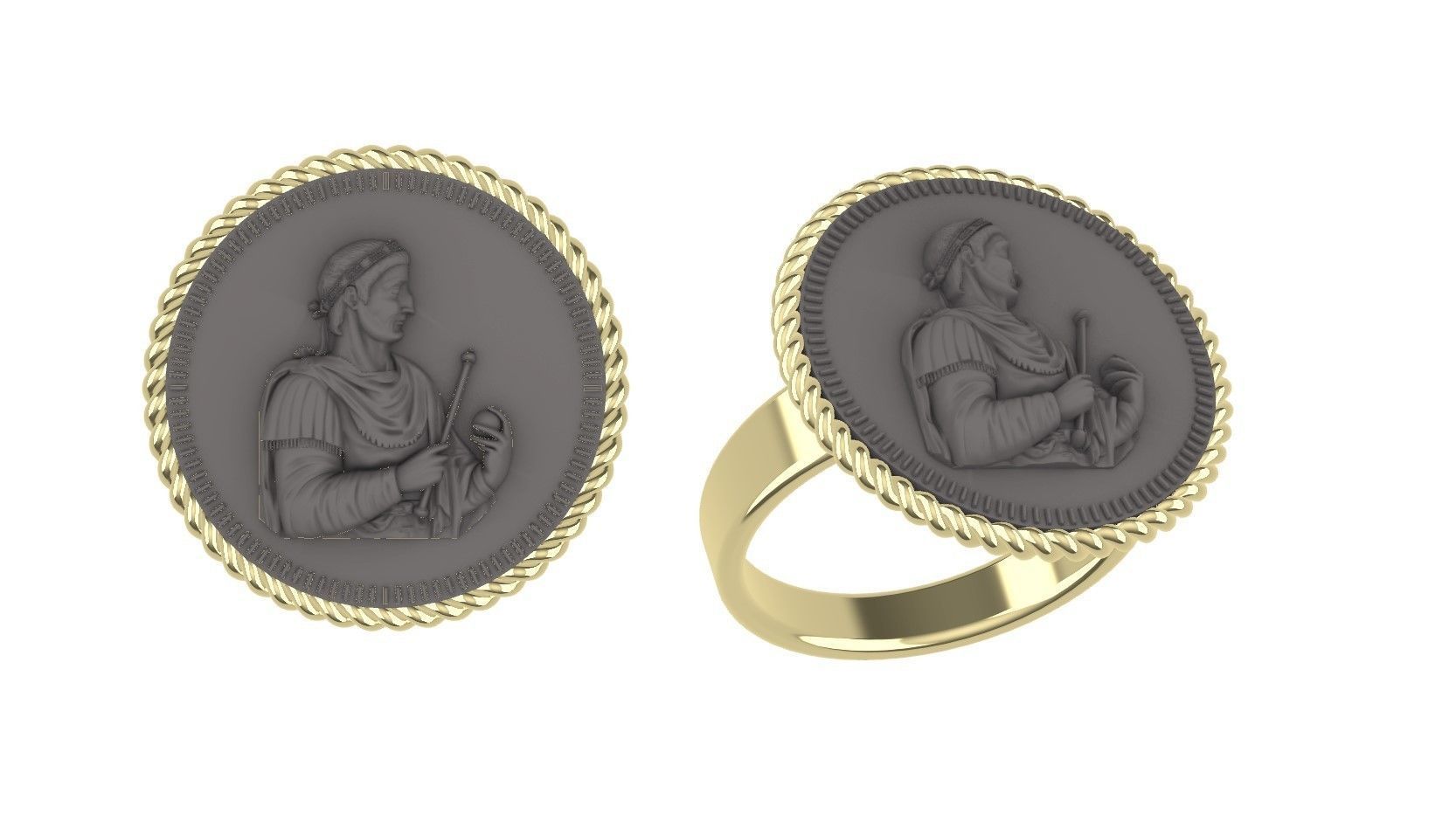 FANCY 3D RING DESIGN ANTIQUE FOR WOMEN 3D model 3D printable | CGTrader