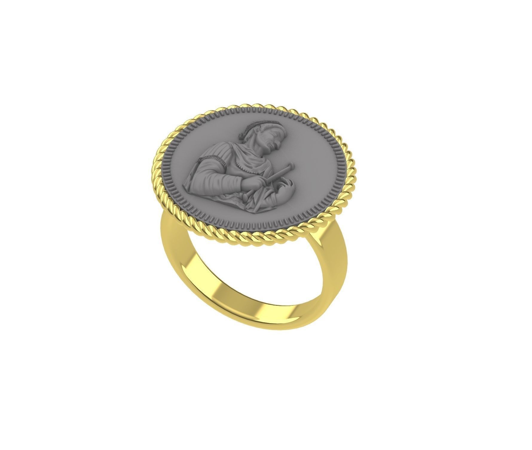 FANCY 3D RING DESIGN ANTIQUE FOR WOMEN 3D model 3D printable | CGTrader