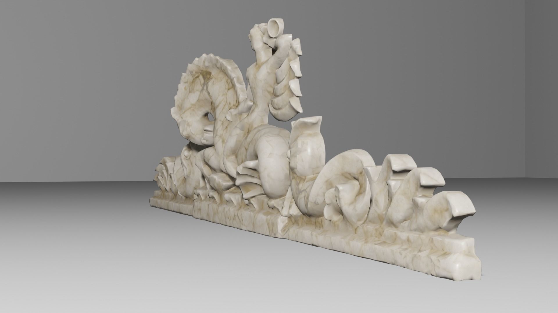 Decorative Stone Relief Sculpture 3D model | CGTrader