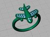 Airplane Diamond Ring 3dprint model Own design 3D model 3D printable ...