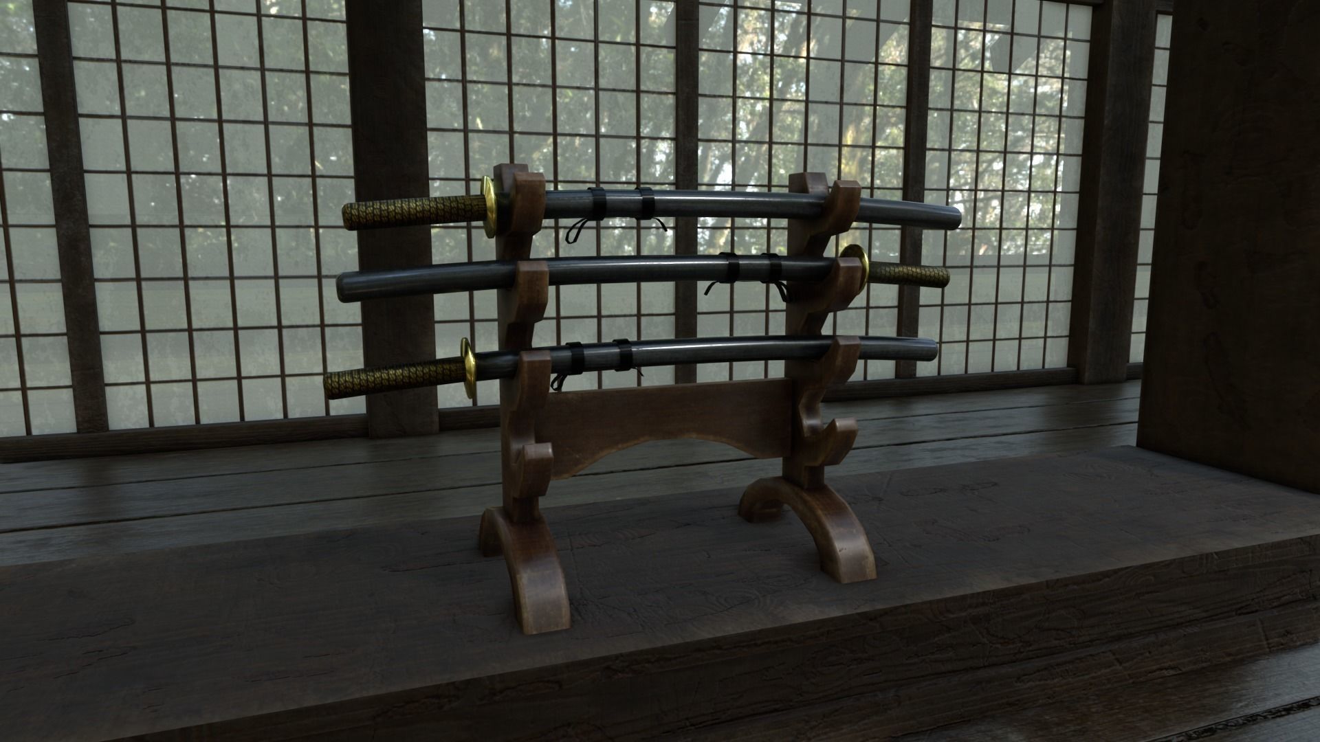 3D model Japanese Dojo VR / AR / low-poly | CGTrader