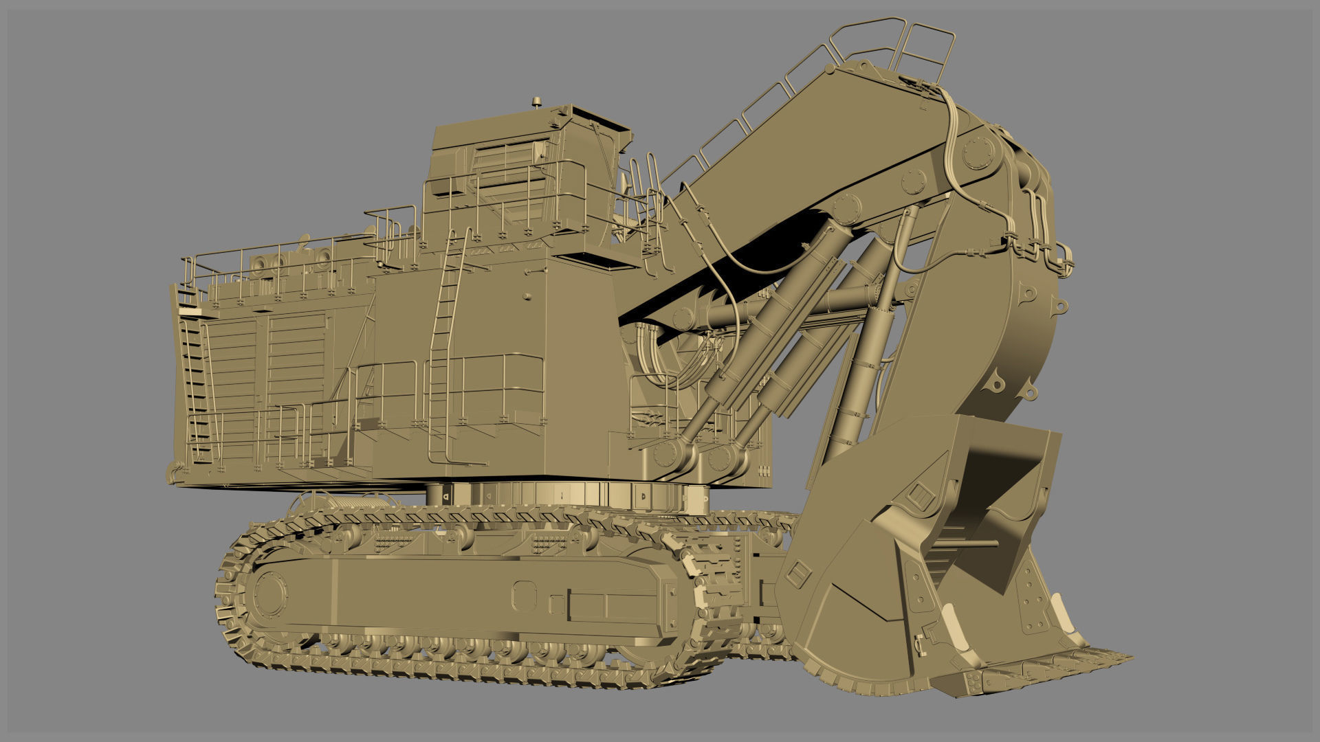 Mining Excavator Komatsu PC8000-6 Loading Shovel Rigged 3D model rigged ...