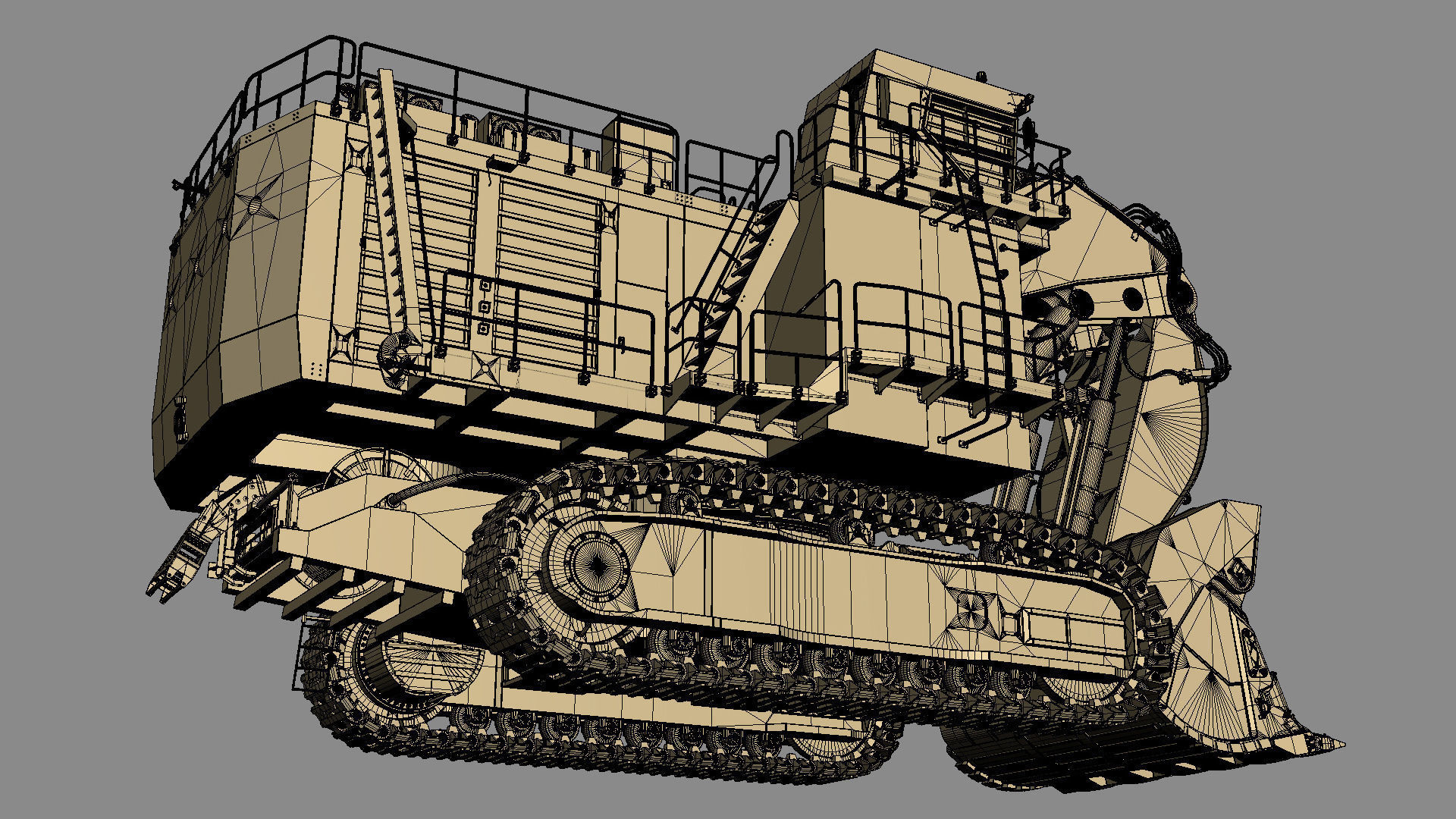 Mining Excavator Komatsu PC8000-6 Loading Shovel Rigged 3D model rigged ...
