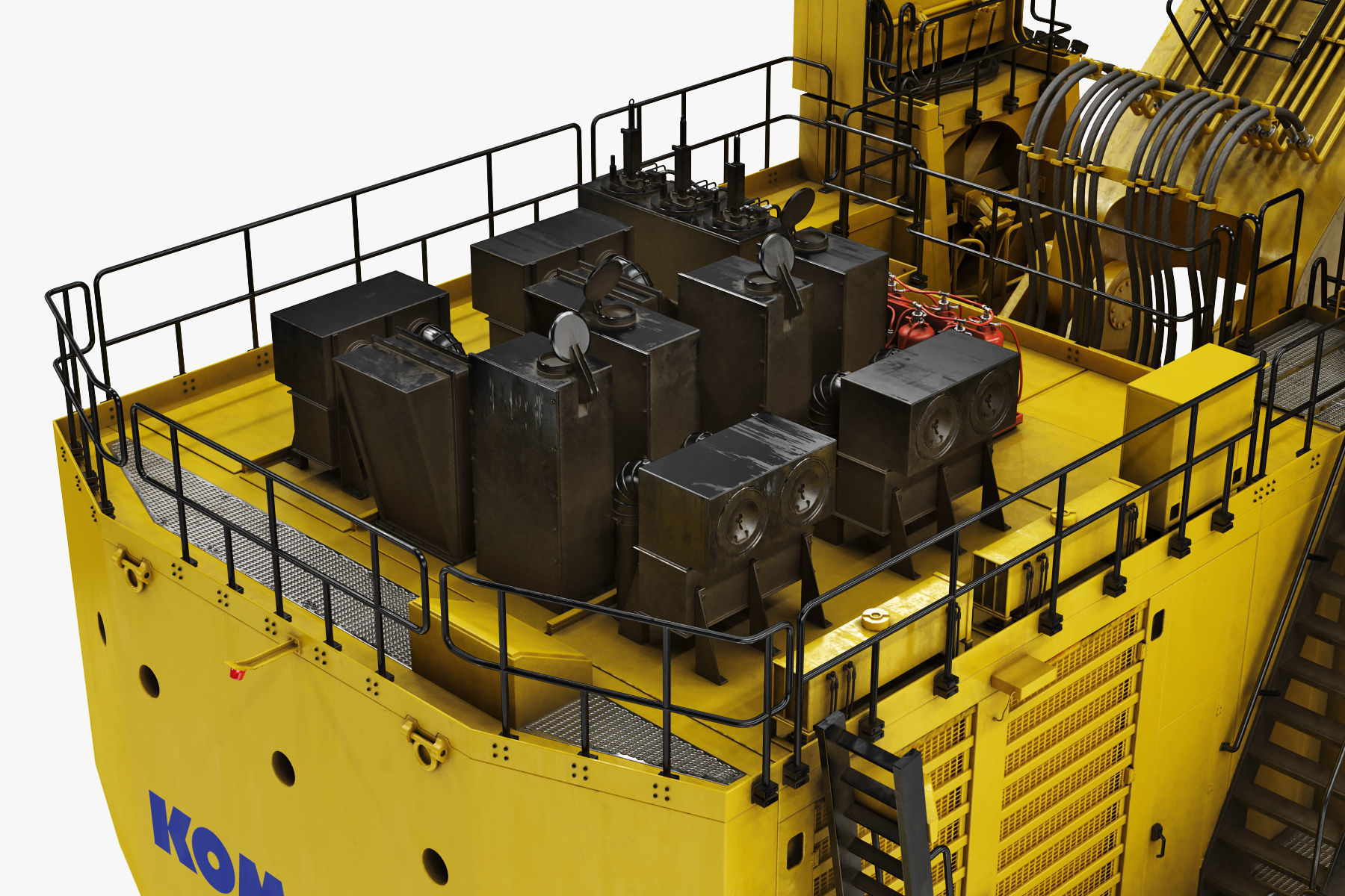 Mining Excavator Komatsu PC8000-6 Backhoe Rigged 3D model rigged | CGTrader