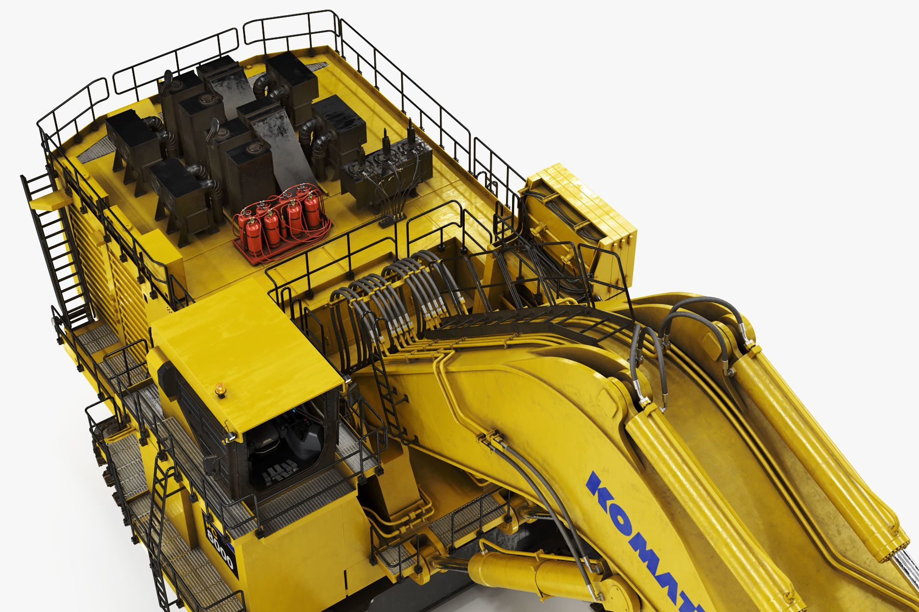 Mining Excavator Komatsu PC8000-6 Backhoe Rigged 3D model rigged | CGTrader