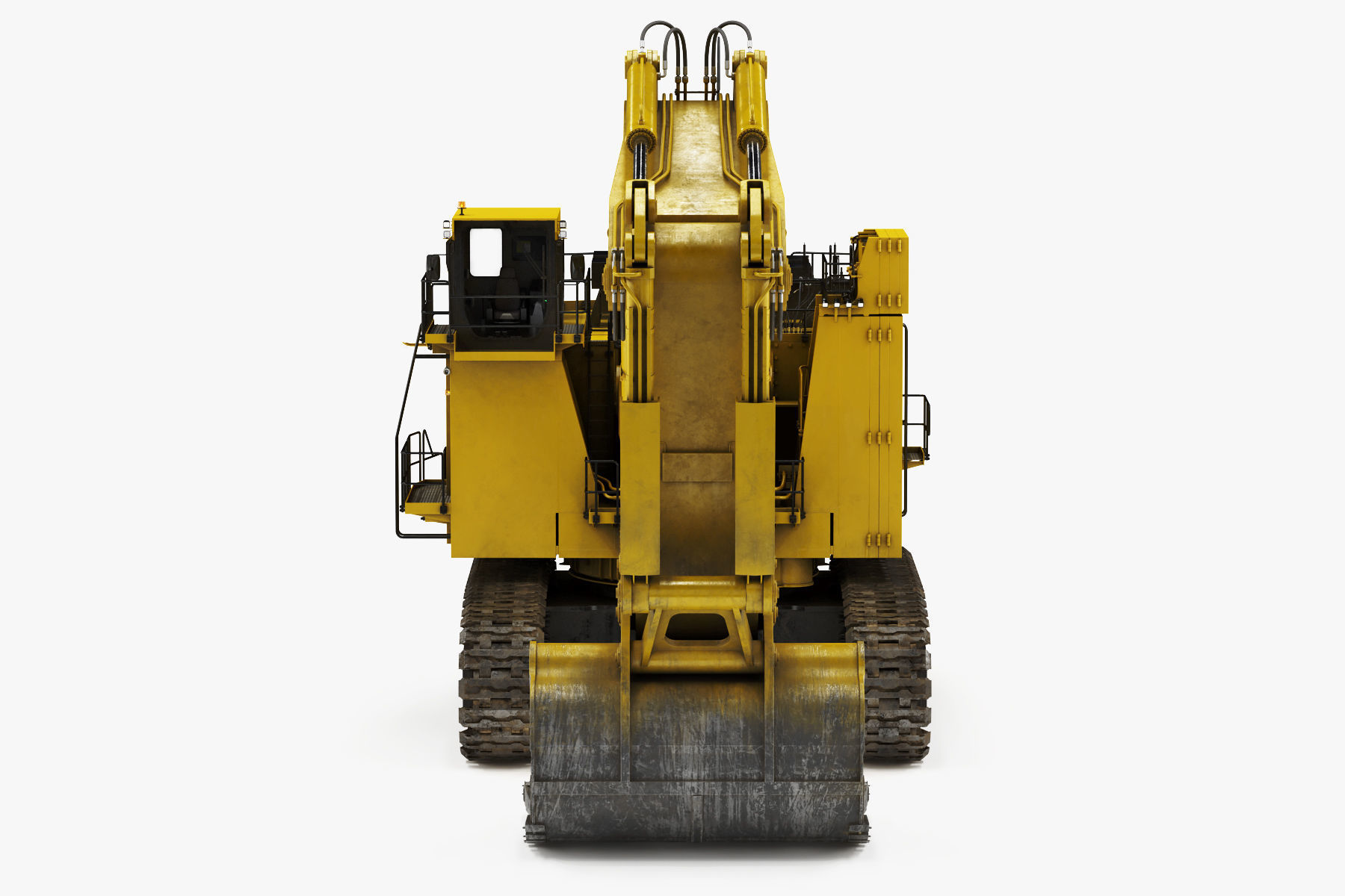 Mining Excavator Komatsu PC8000-6 Backhoe Rigged 3D model rigged | CGTrader