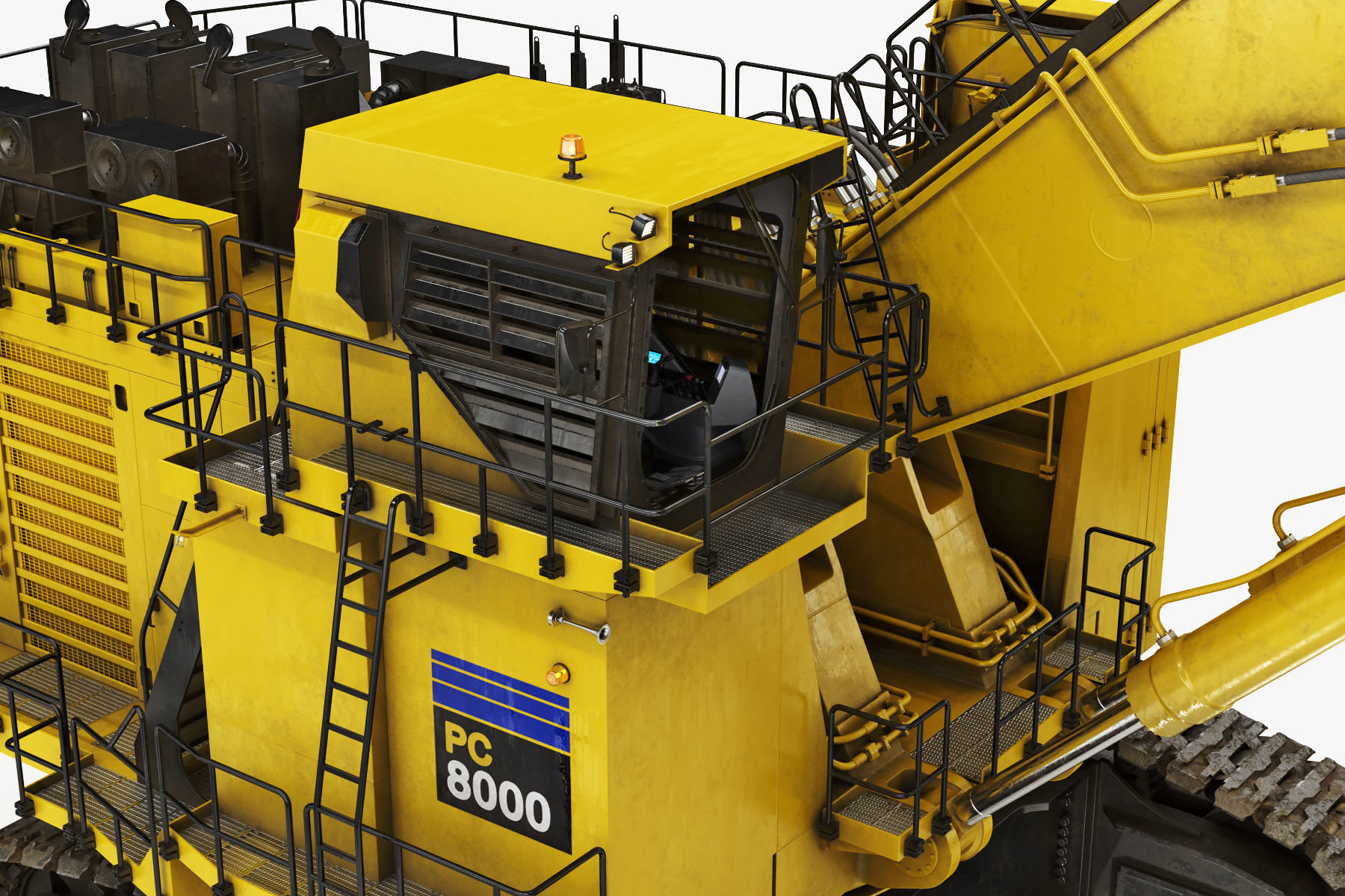 Mining Excavator Komatsu PC8000-6 Backhoe Rigged 3D model rigged | CGTrader