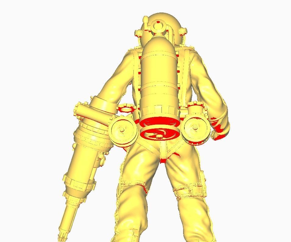 Diver Miniature Figure 3d print 3D model 3D printable | CGTrader